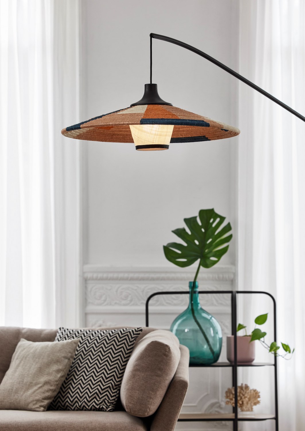 PARROT LED abacá floor lamp By Forestier | design Jette Scheib