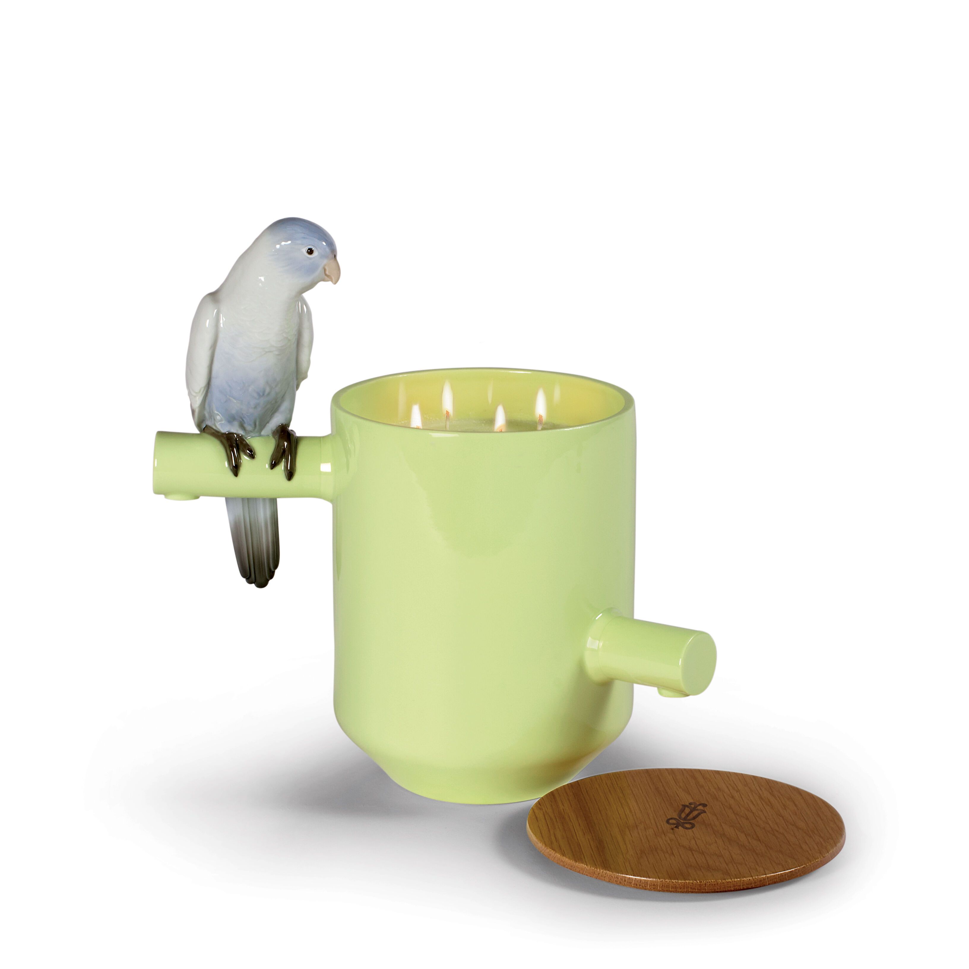 Porcelain candle holder PARROT'S SCENTED TREASURE By Lladró