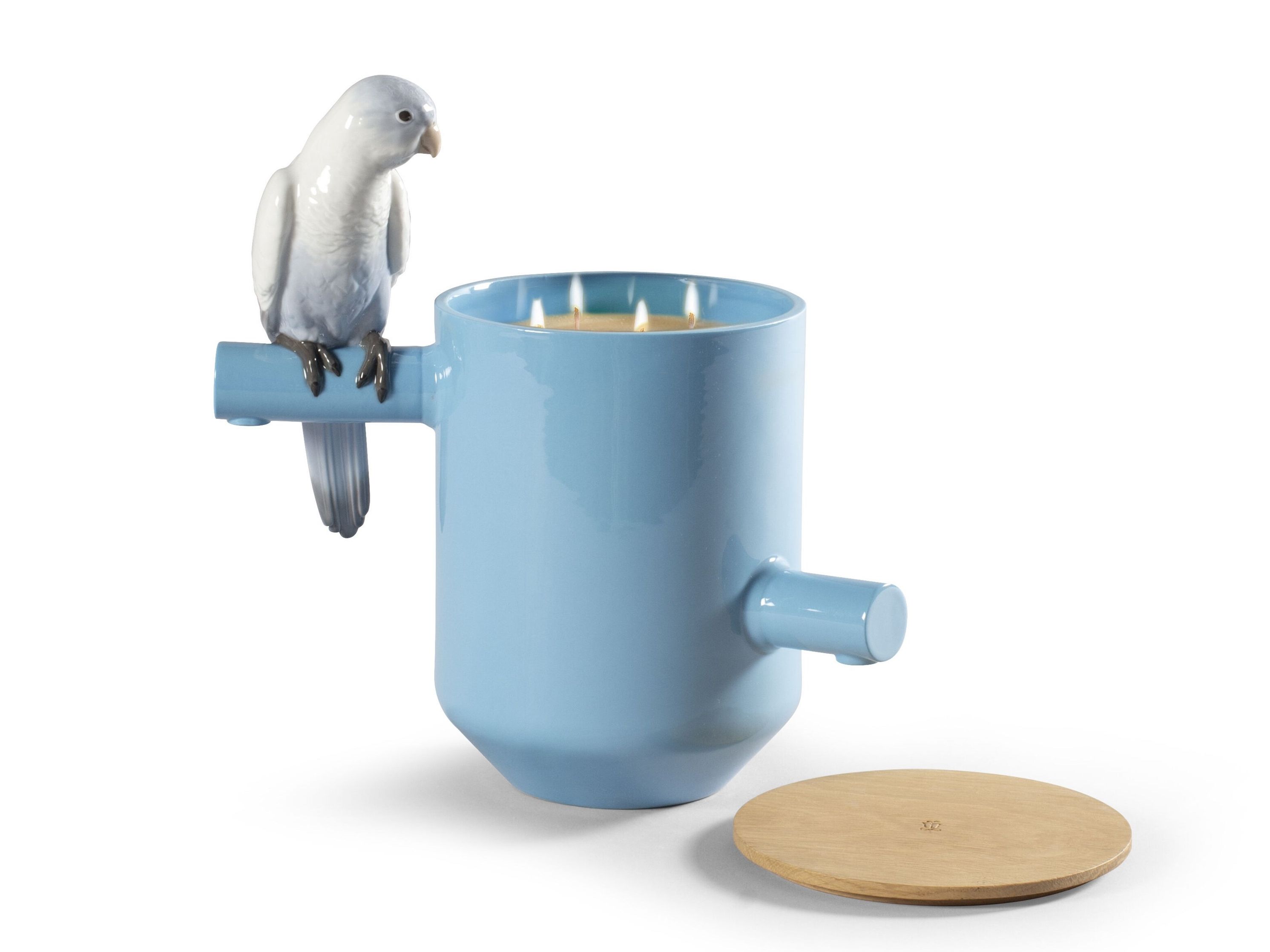 Porcelain candle holder PARROT'S SCENTED TREASURE By Lladró
