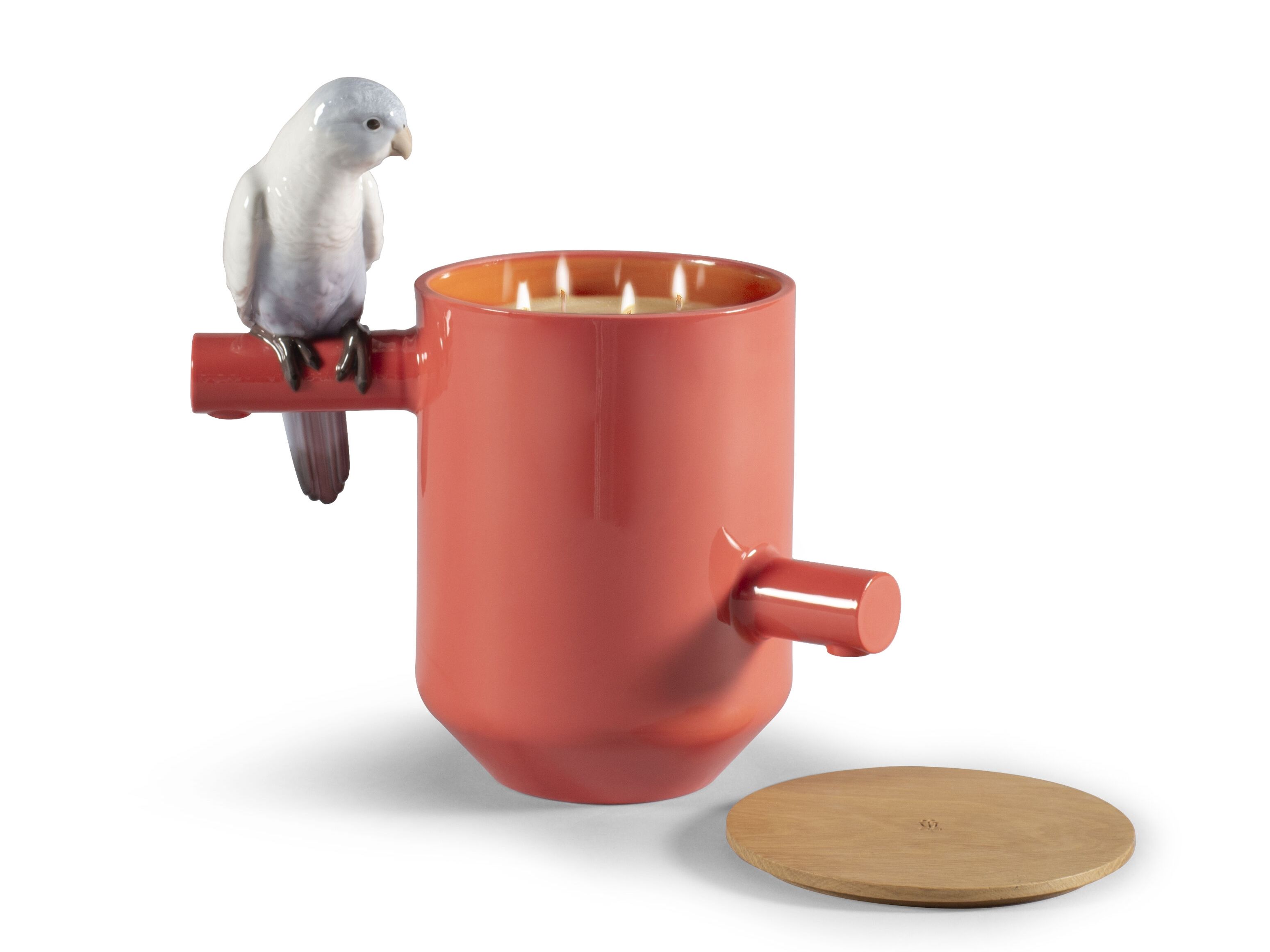 Porcelain candle holder PARROT'S SCENTED TREASURE By Lladró
