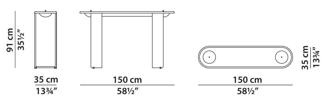 PARSEC Console table By Baxter | design Pietro Russo