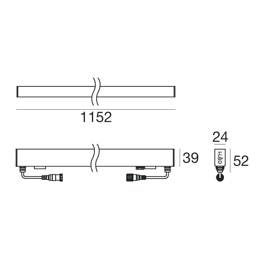 PASEO_L Built-in outdoor plastic LED light bar By Linea Light Group