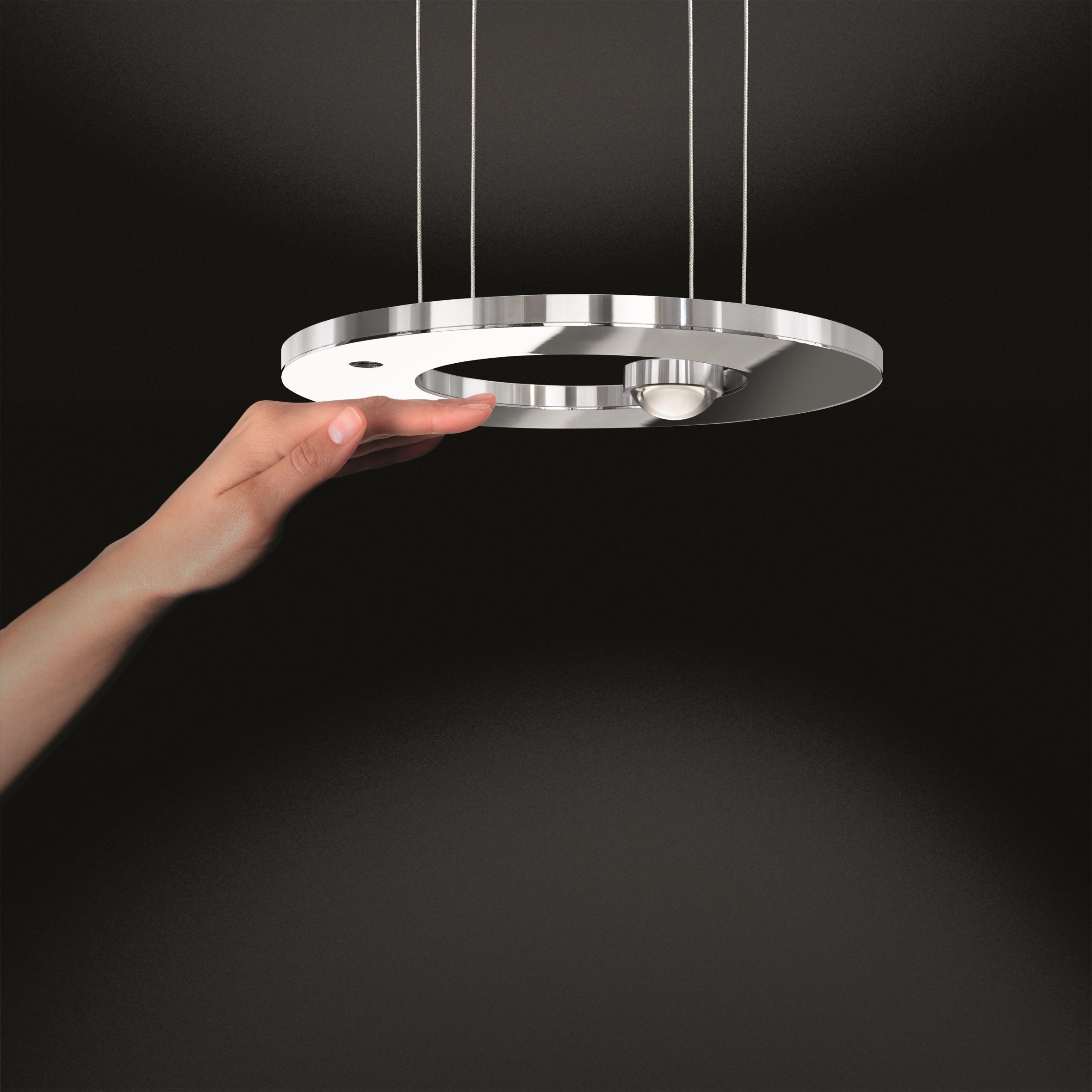 LED direct-indirect light brass pendant lamp PASSEPARTOUT25 SOPRATAVOLO ...