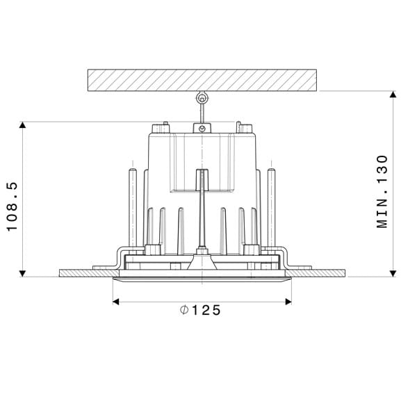 PASSUM DOWNLIGHT Recessed LED ceiling aluminium spotlight By Goccia ...