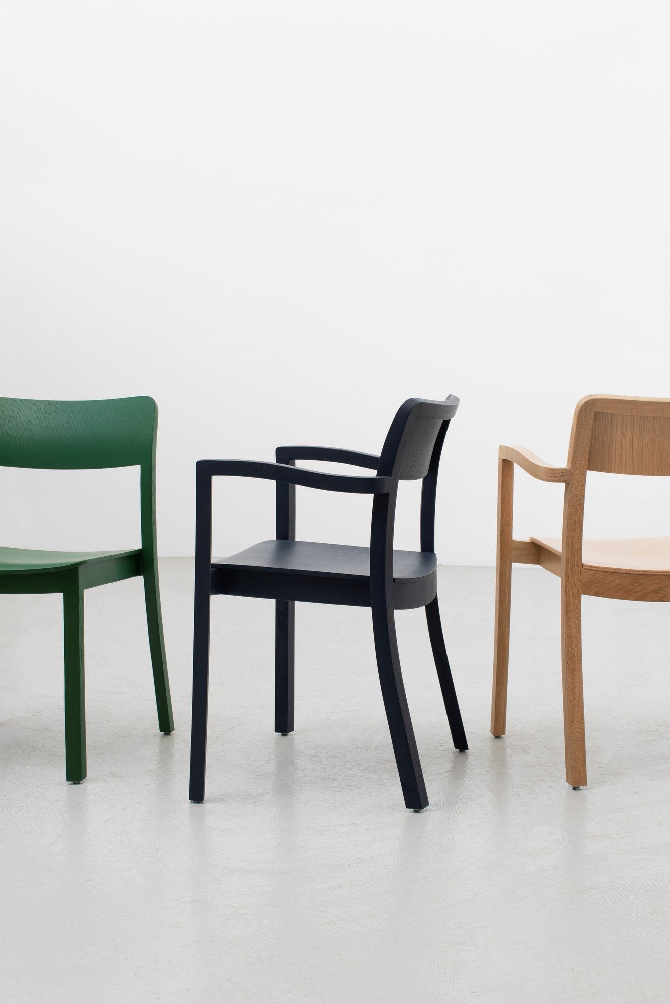 PASTIS Stackable wooden chair with armrests By Hay | design Julien Renault