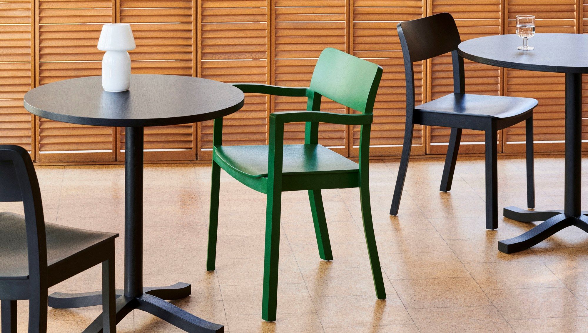 PASTIS Stackable wooden chair with armrests By Hay | design Julien Renault