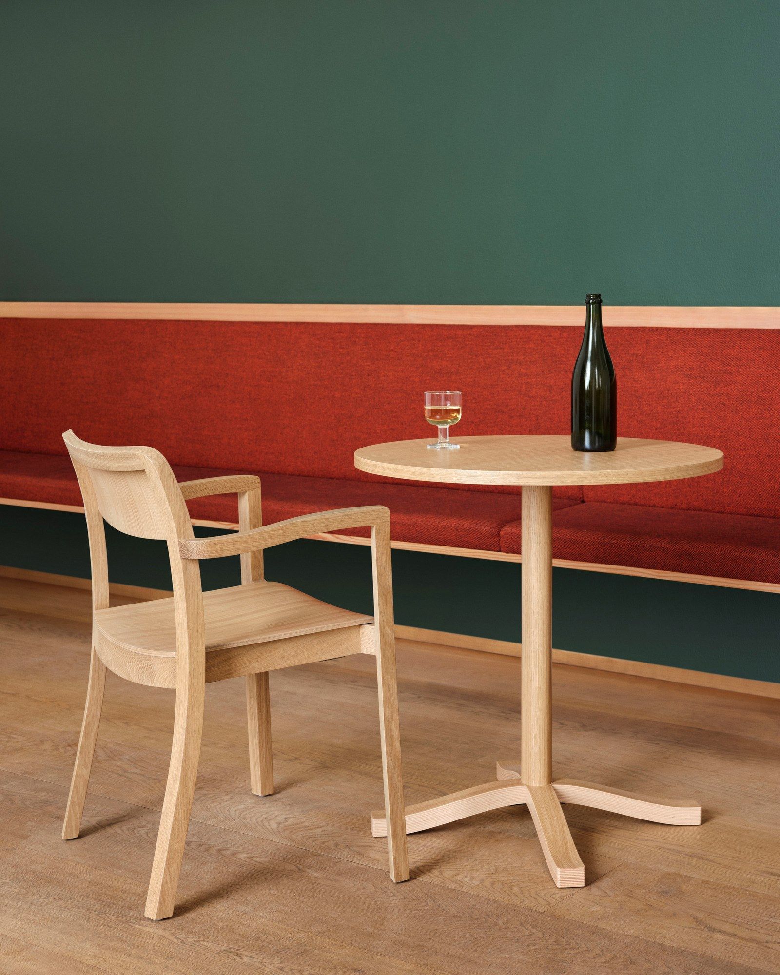 PASTIS Stackable wooden chair with armrests By Hay | design Julien Renault