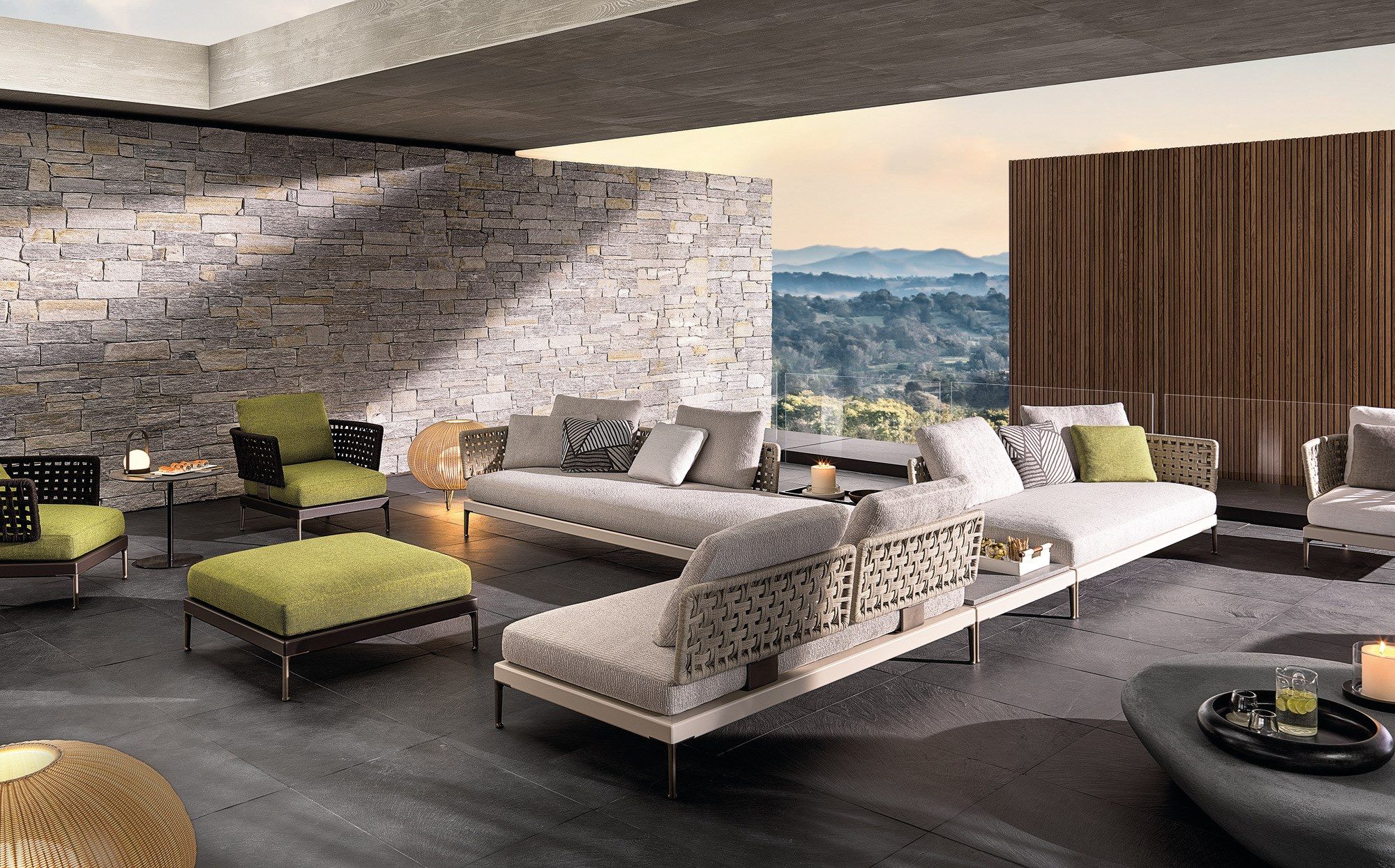 PATIO | Garden bench By Minotti design GamFratesi