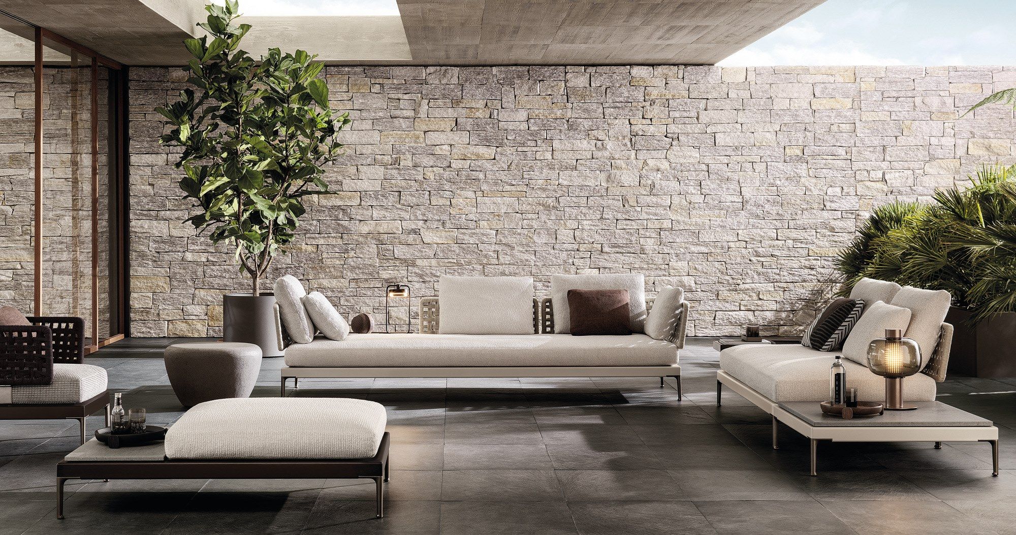 PATIO | Garden bench By Minotti design GamFratesi