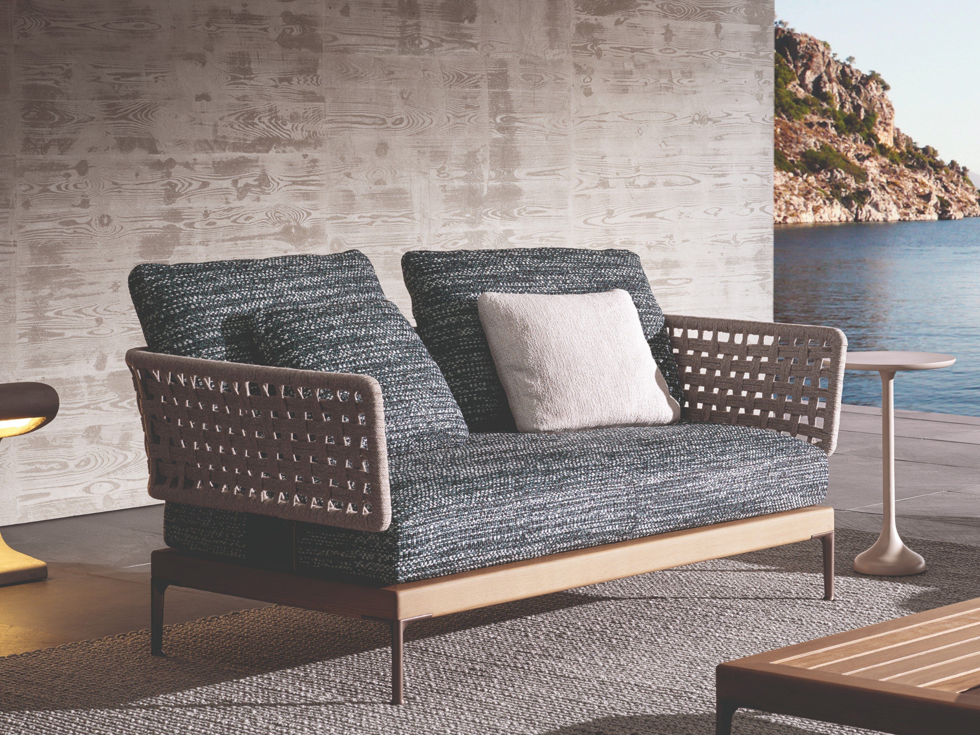 PATIO TEAK 2 seater teak garden sofa By Minotti | design GamFratesi