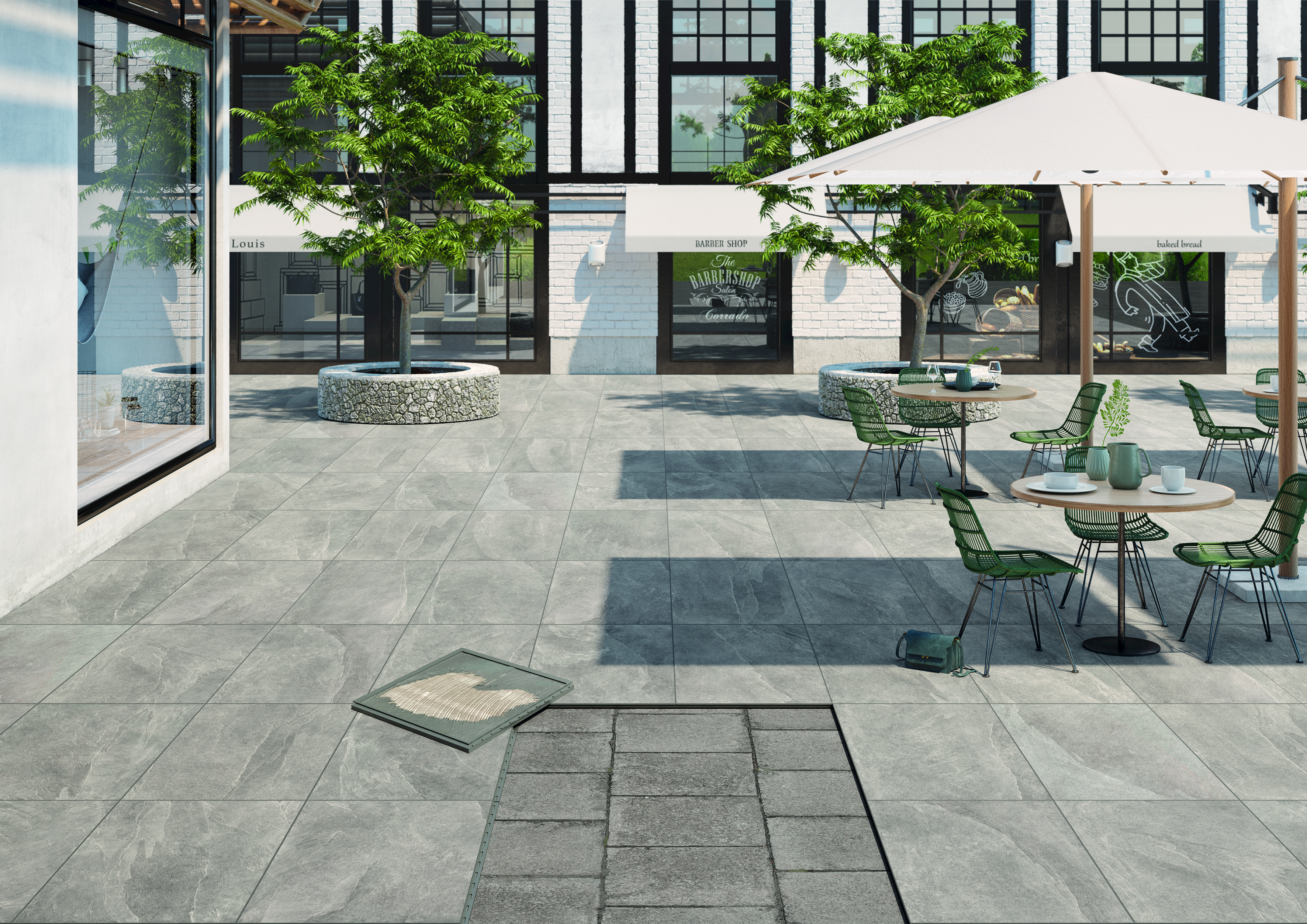 PAVE AND GO OUTDOOR Outdoor system of tiles with vertical interlocking ...