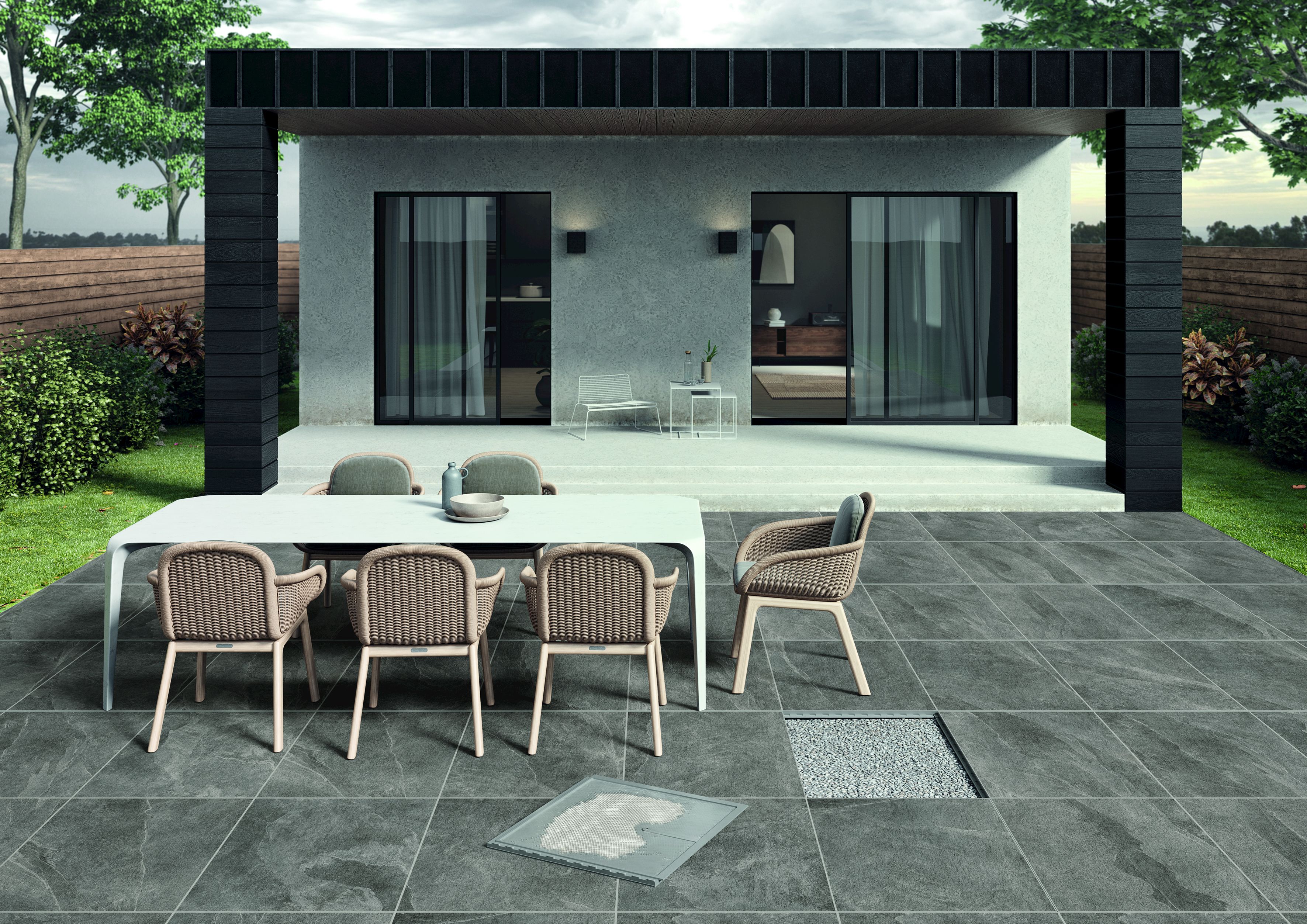PAVE AND GO OUTDOOR Outdoor system of tiles with vertical interlocking ...