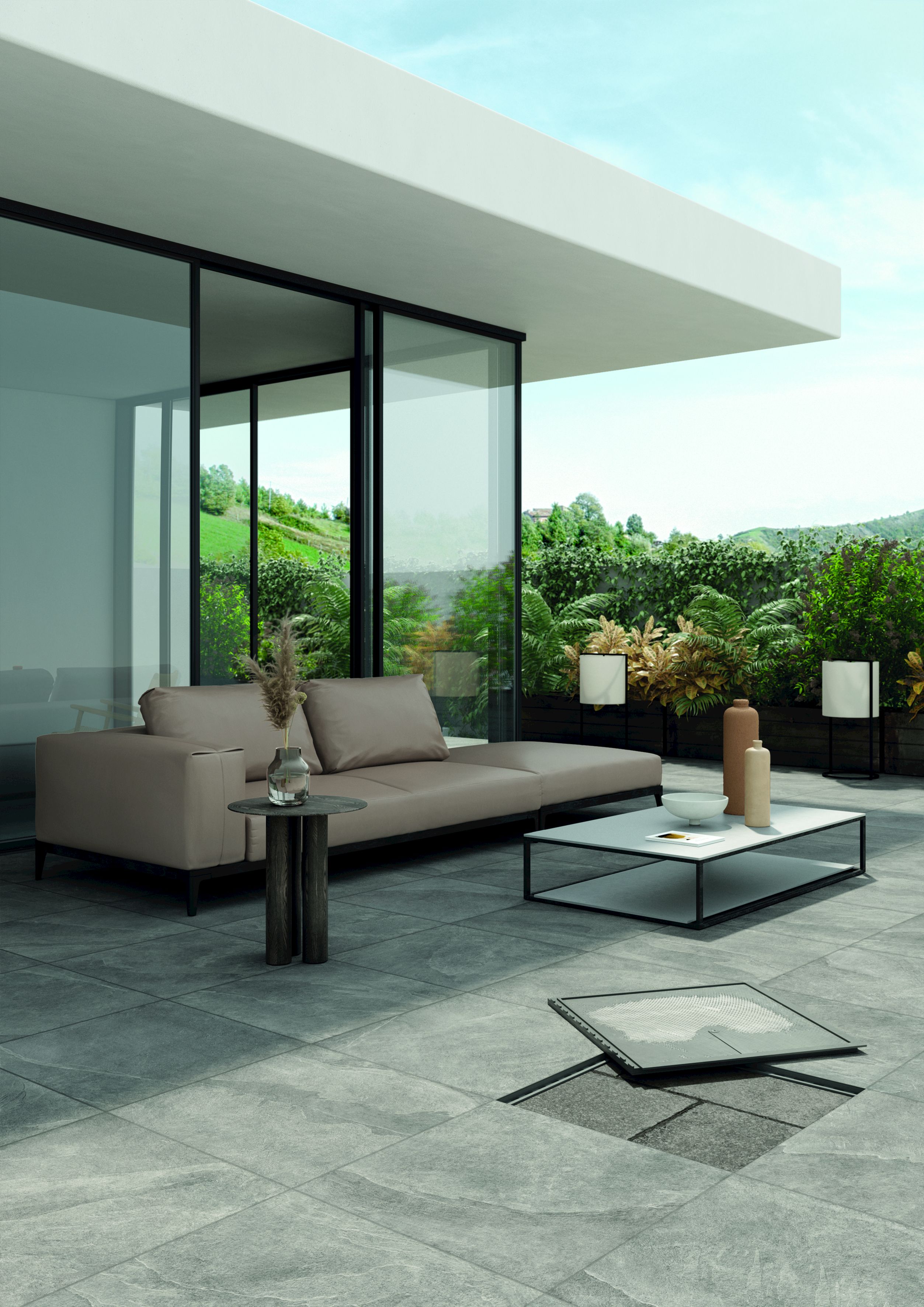 PAVE AND GO OUTDOOR Outdoor system of tiles with vertical interlocking ...