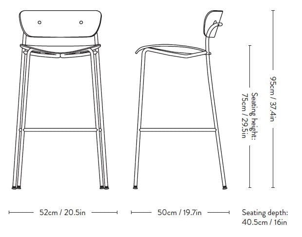 PAVILION AV9 Stool By &TRADITION | design Anderssen & Voll