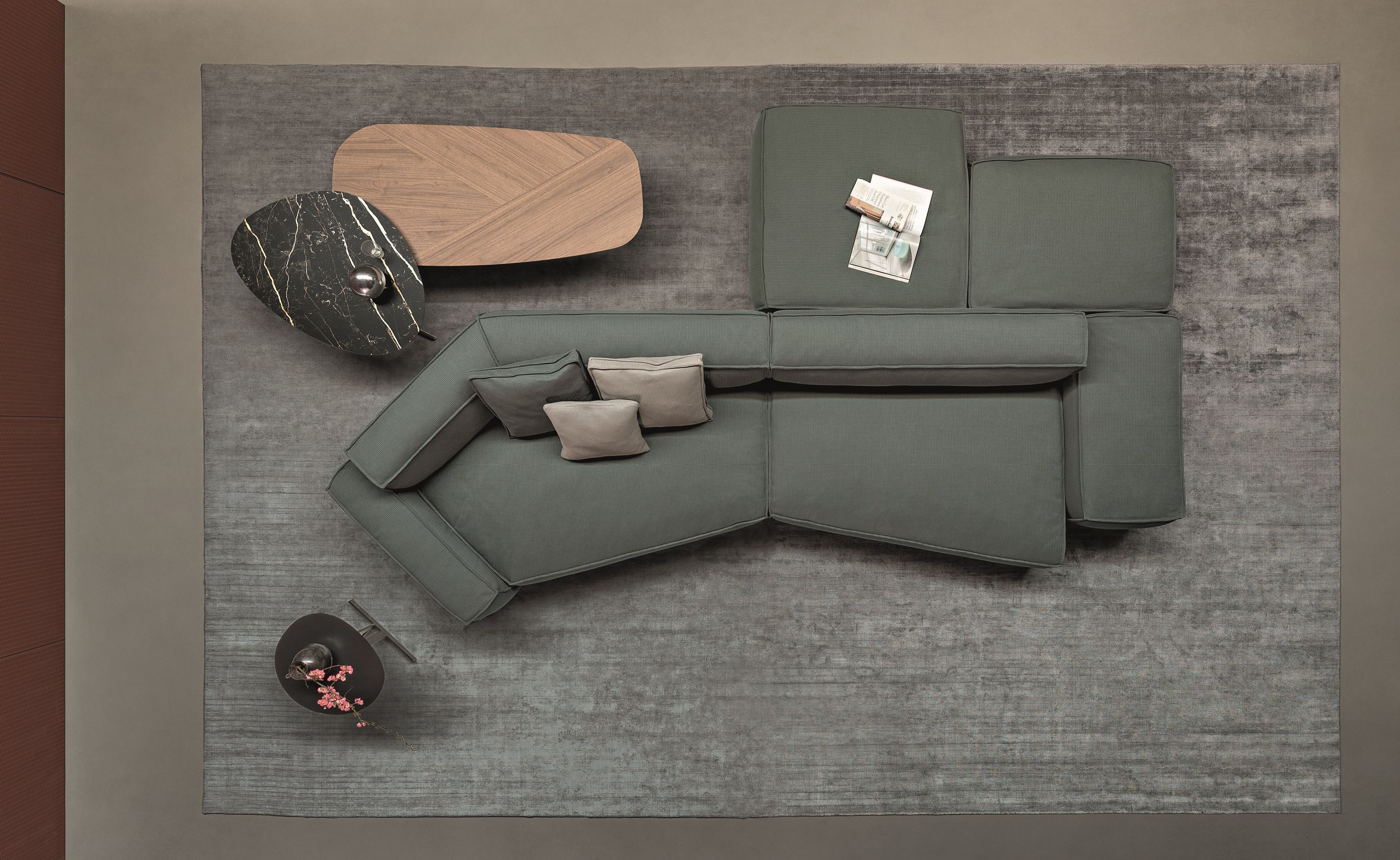 PEANUT B, PEANUT B.X Modular sectional fabric sofa By Bonaldo | design Mauro Lipparini