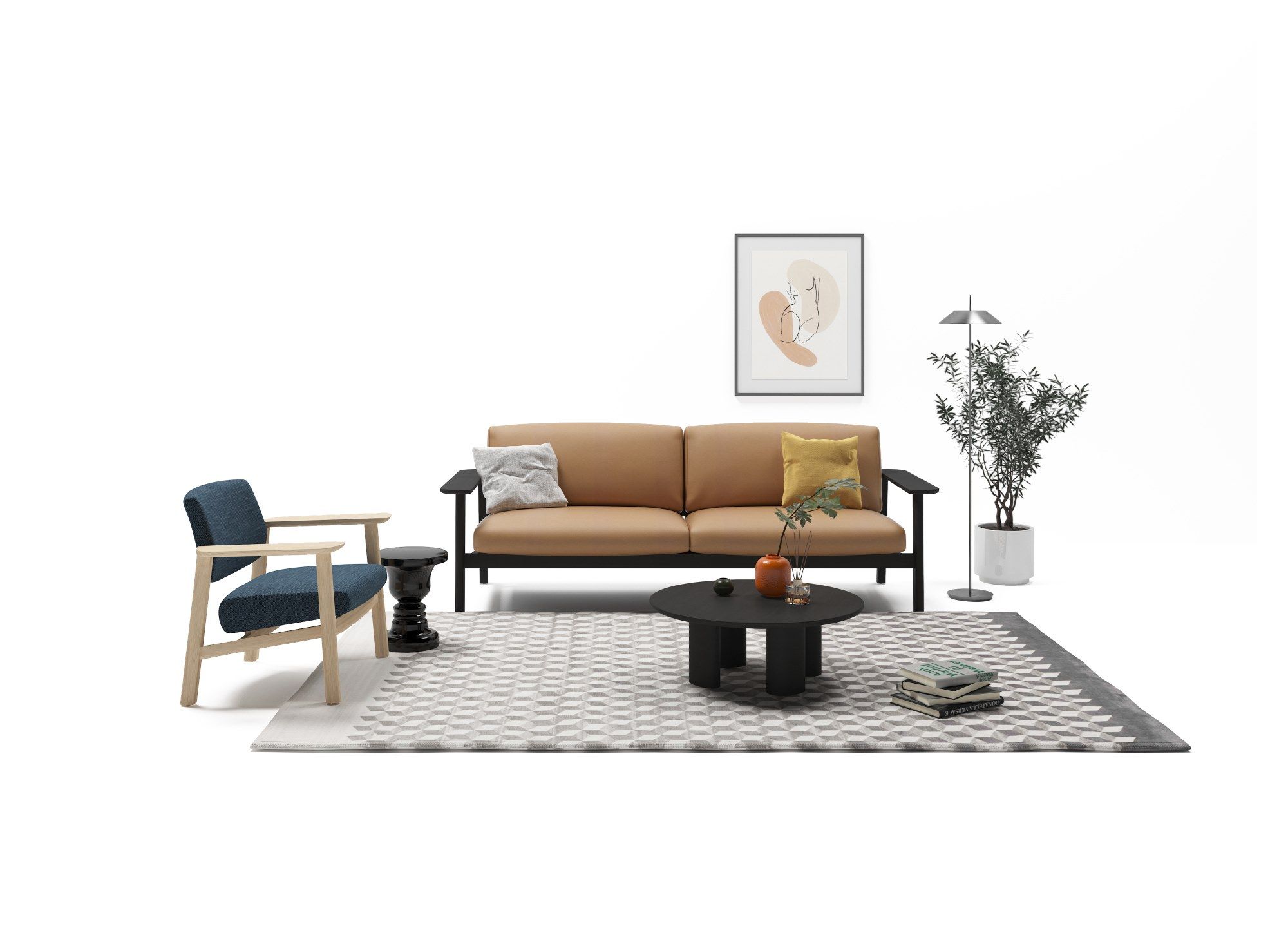 PEBBLE | Round coffee table Low round MDF coffee table By grado design ...