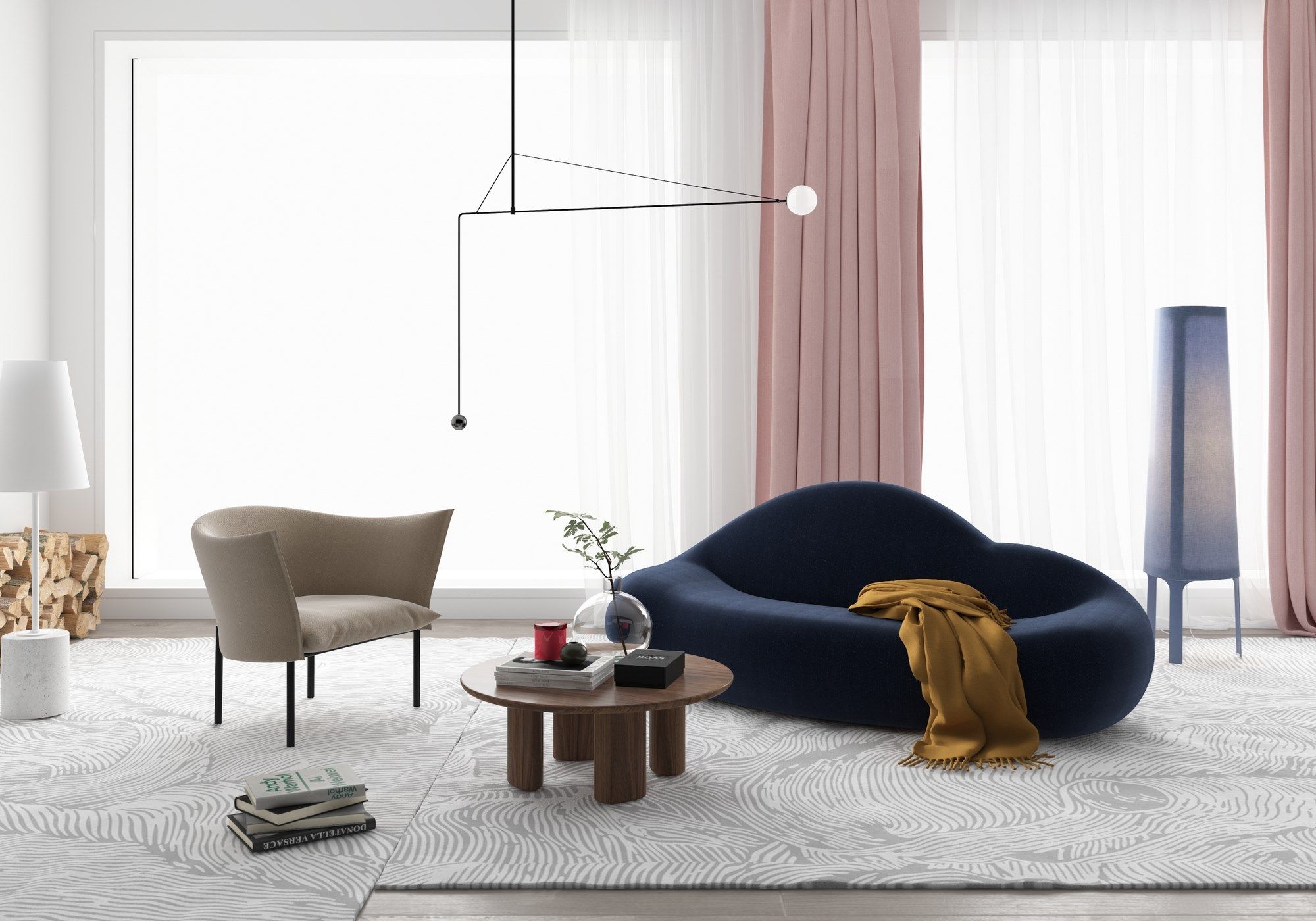 PEBBLE | Round coffee table Low round MDF coffee table By grado design ...