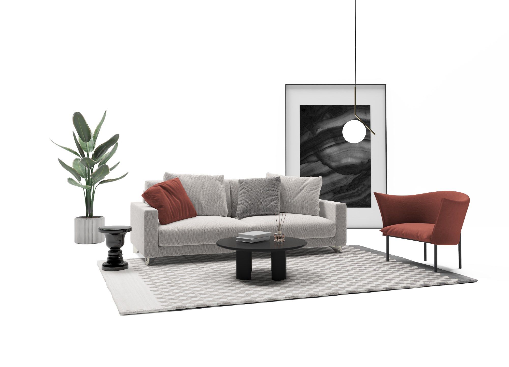 PEBBLE | Round coffee table Low round MDF coffee table By grado design ...