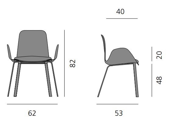 PEC | Chair with armrests By more design Bernhard Müller