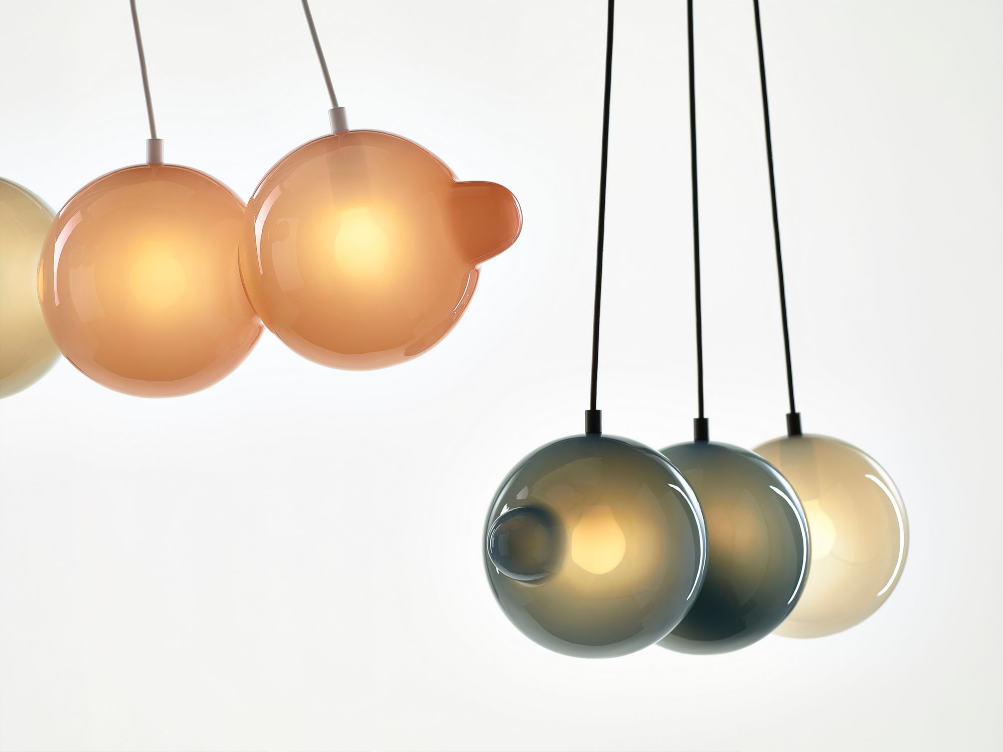 Crystal pendant lamp PENDULUM By bomma design Studio deFORM