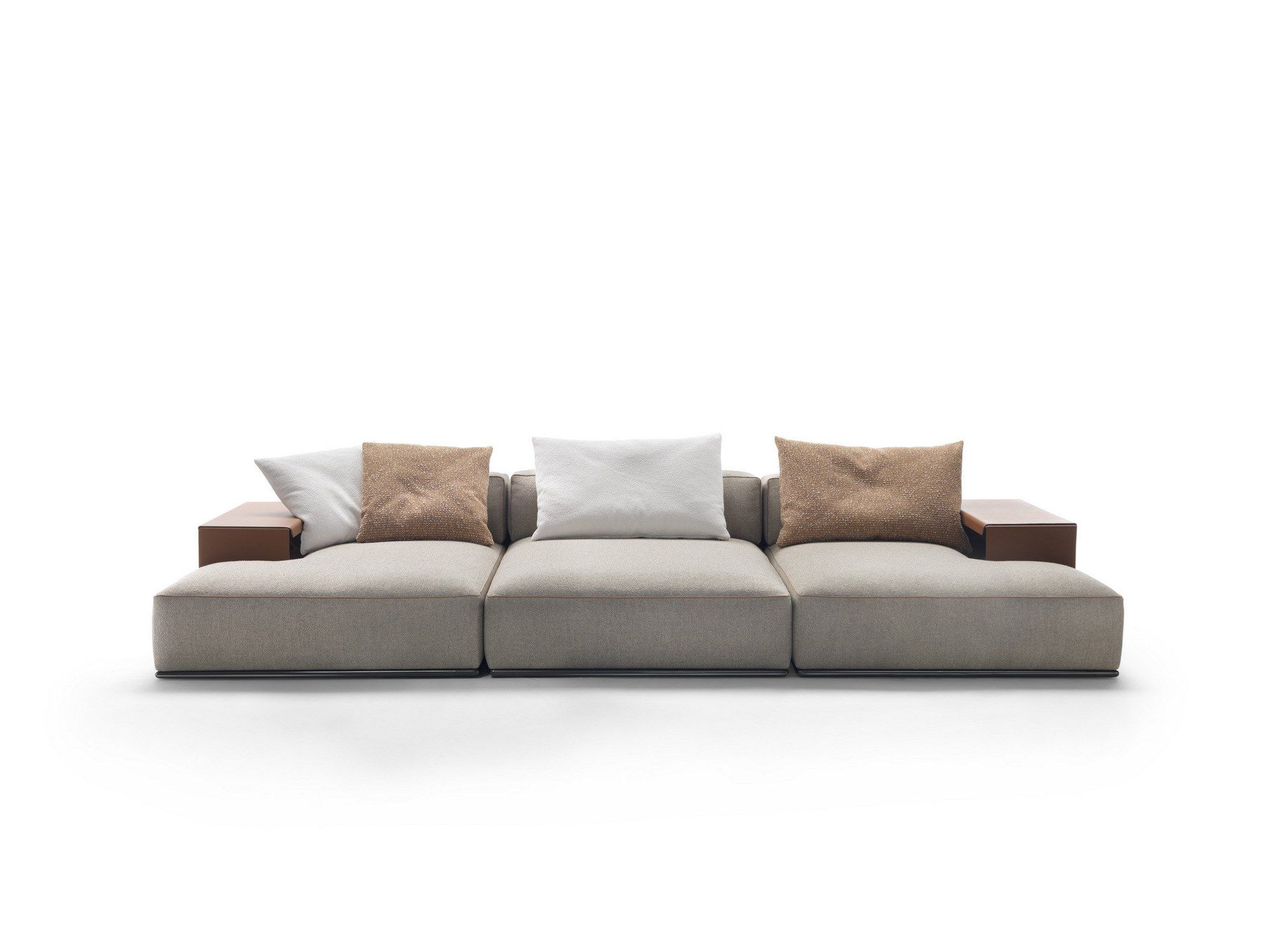 PERRY Sectional fabric sofa with integrated magazine rack By Flexform ...