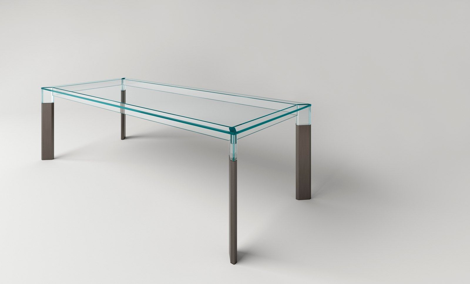PERSEO Rectangular wood and glass dining table By Tonelli Design | design Paolo Grasselli