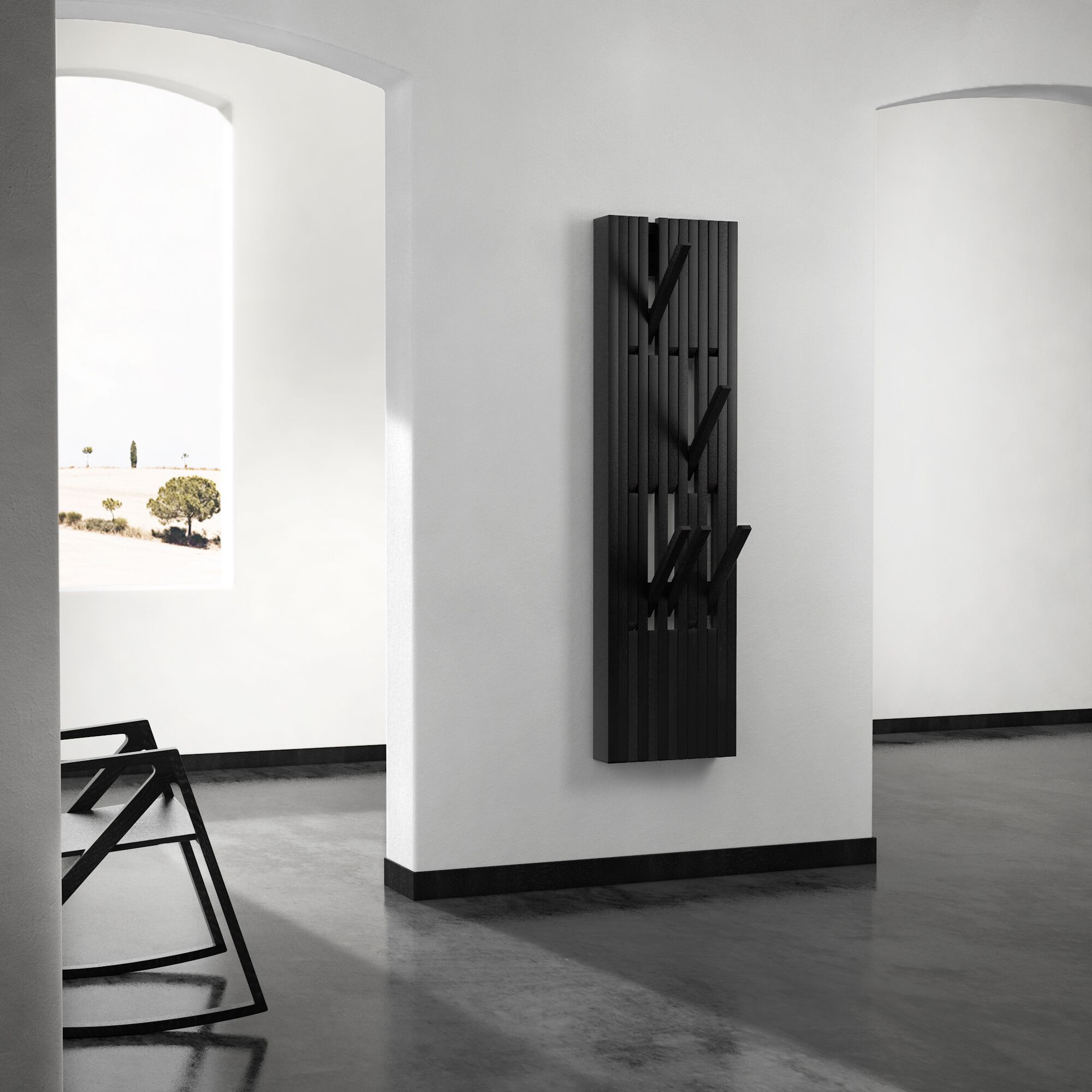 PIANO OAK TAINTED BLACK Coat rack By PER/USE