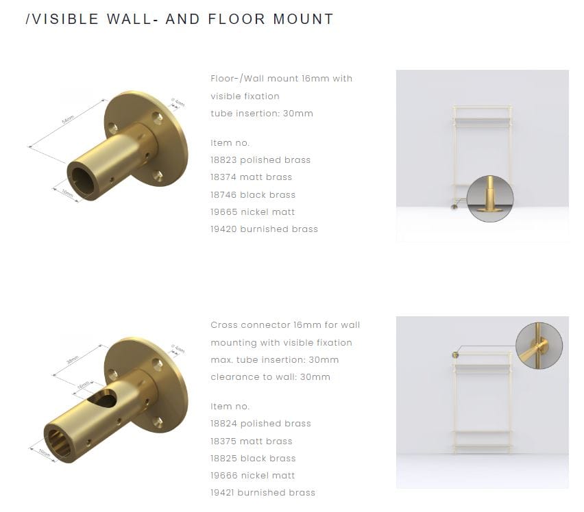 TUBE CONNECTING SYSTEM MODULATION N°16 Storage wall By P&G KONZEPT