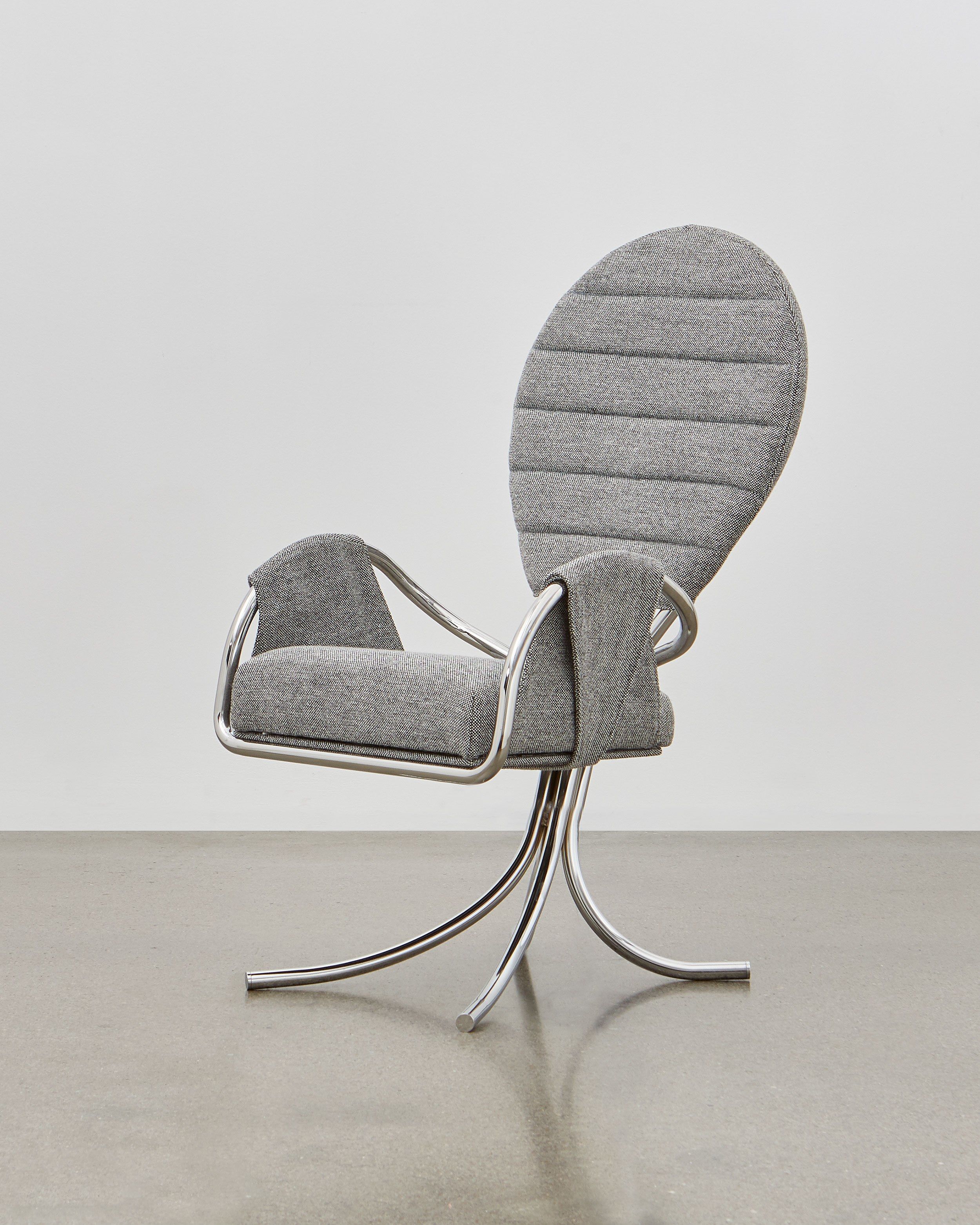 PH POPE CHAIR | Fabric armchair Trestle-based fabric armchair with ...