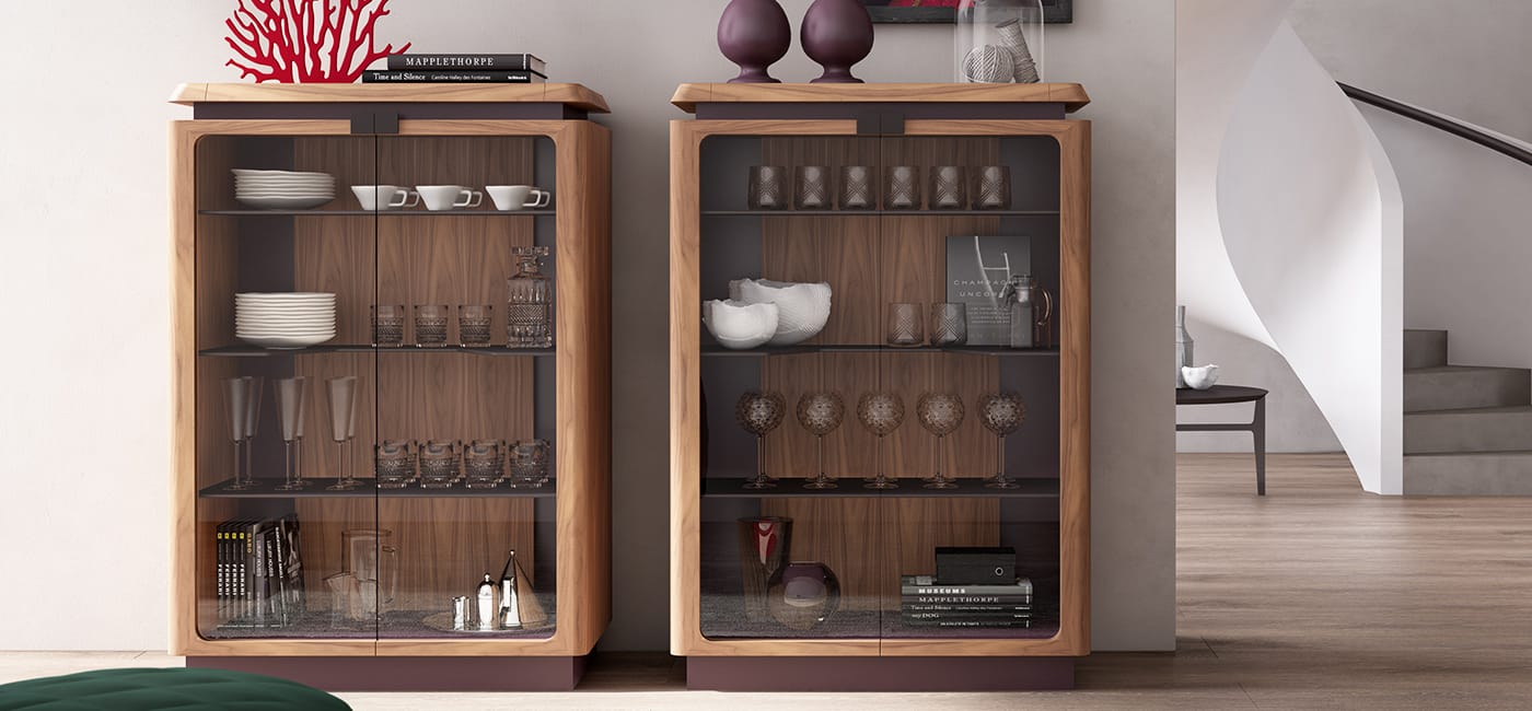 PHANTOM | Display cabinet Phantom Collection By Natuzzi design Mauro ...