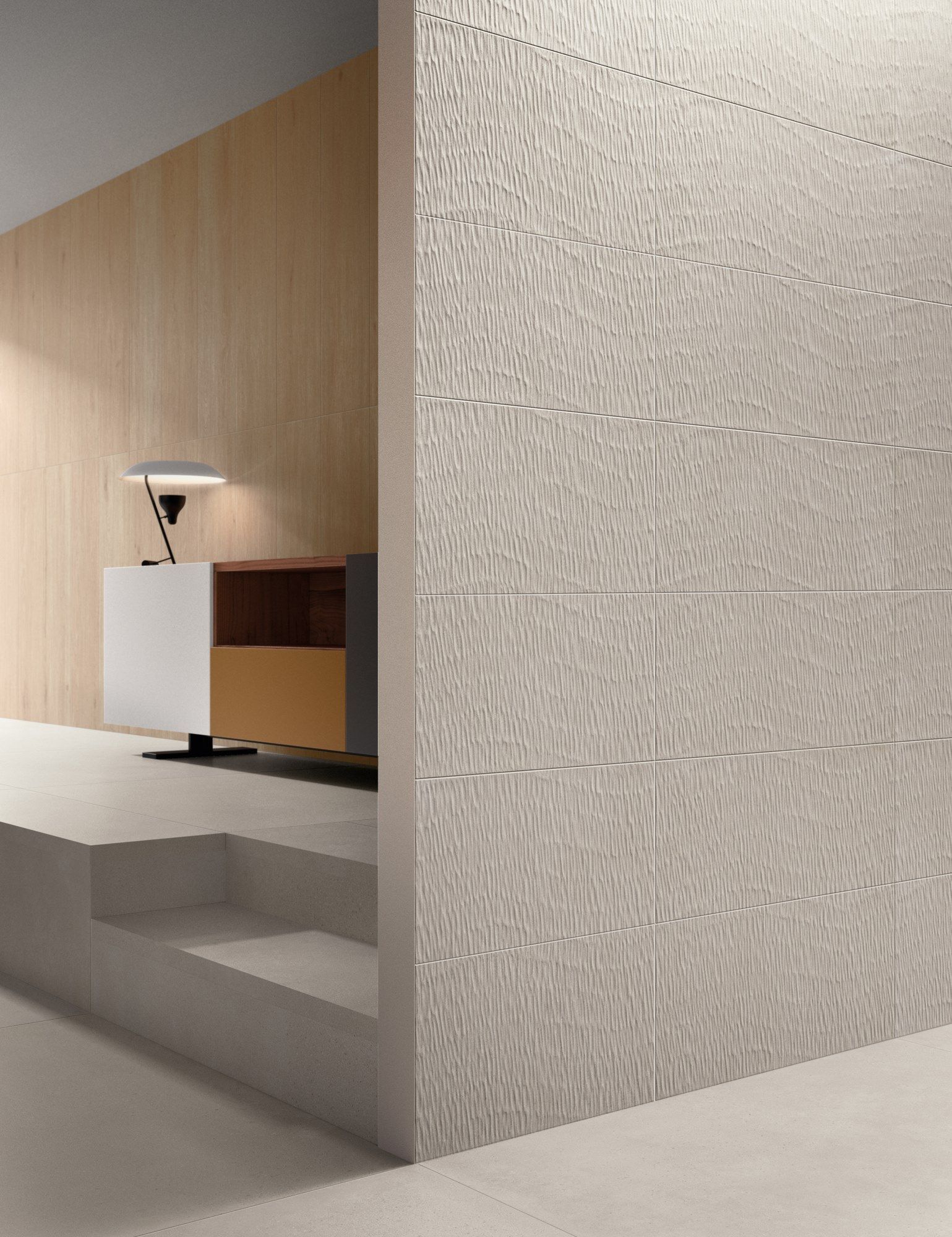 PHASE WHITE Porcelain stoneware wall/floor tiles with concrete effect ...