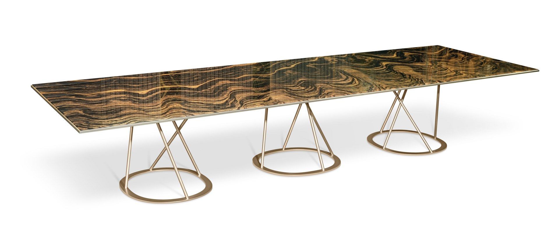 PHILIPPE | Rectangular table Rectangular glass dining table By Sicis