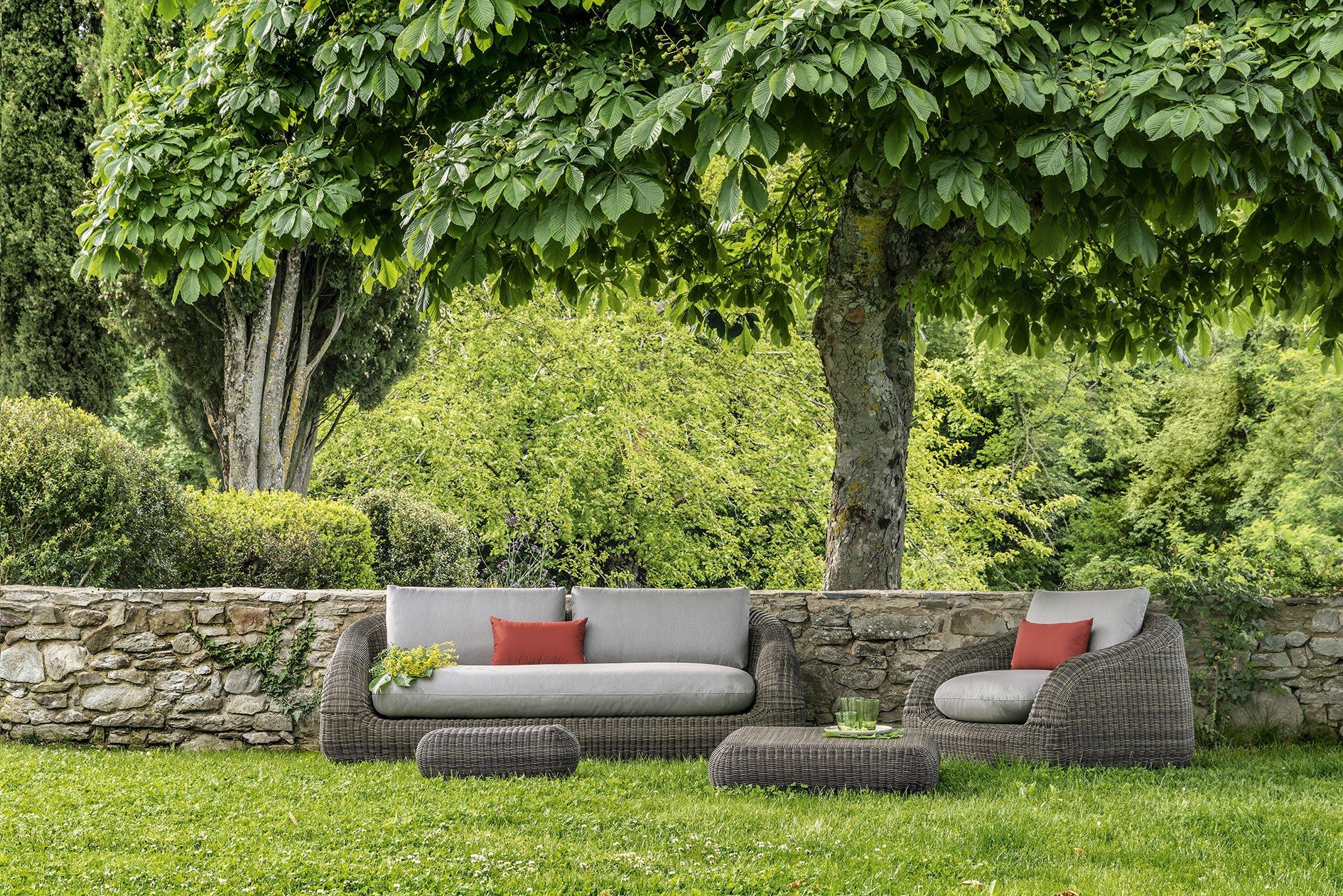 PHORMA 3 seater Ethimo EtWick® garden sofa By Ethimo