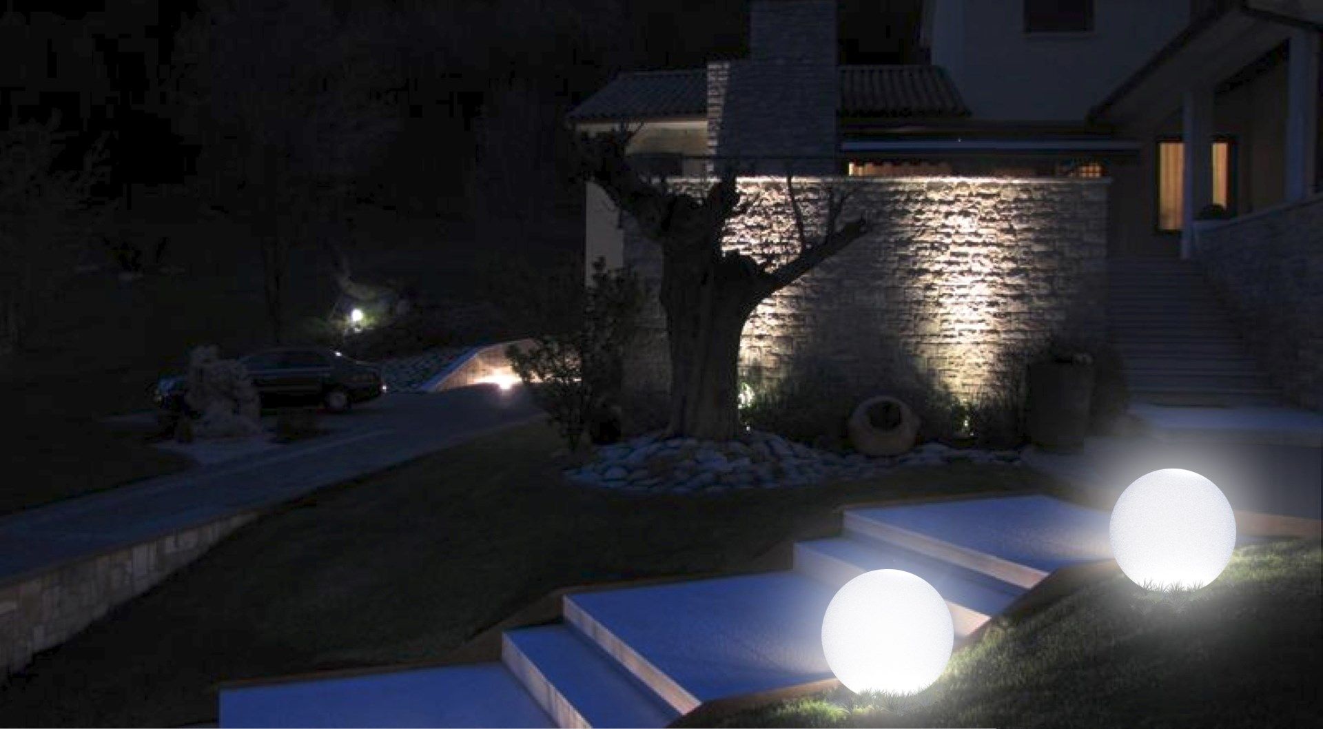 LED solar powered Floor lamp PHOTOVOLTAIC SPHERES By ARKEMA DESIGN