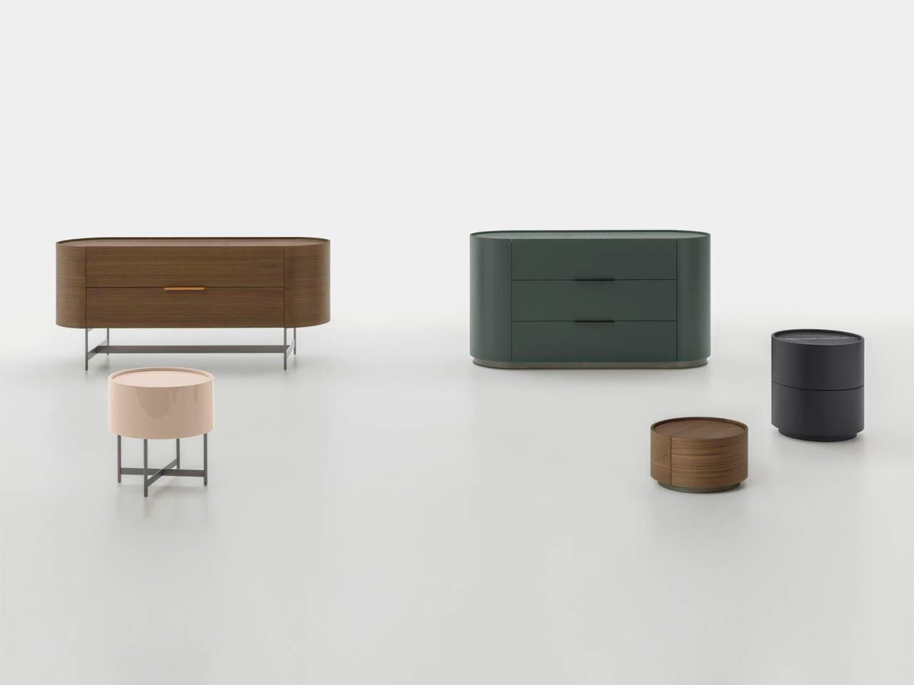 DEDALO Tables de chevet avec tiroirs By PIANCA