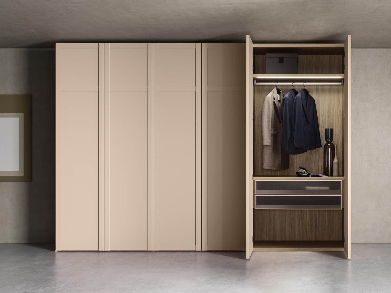VERONA Wooden wardrobe with sliding doors By Pianca | design Calvi ...