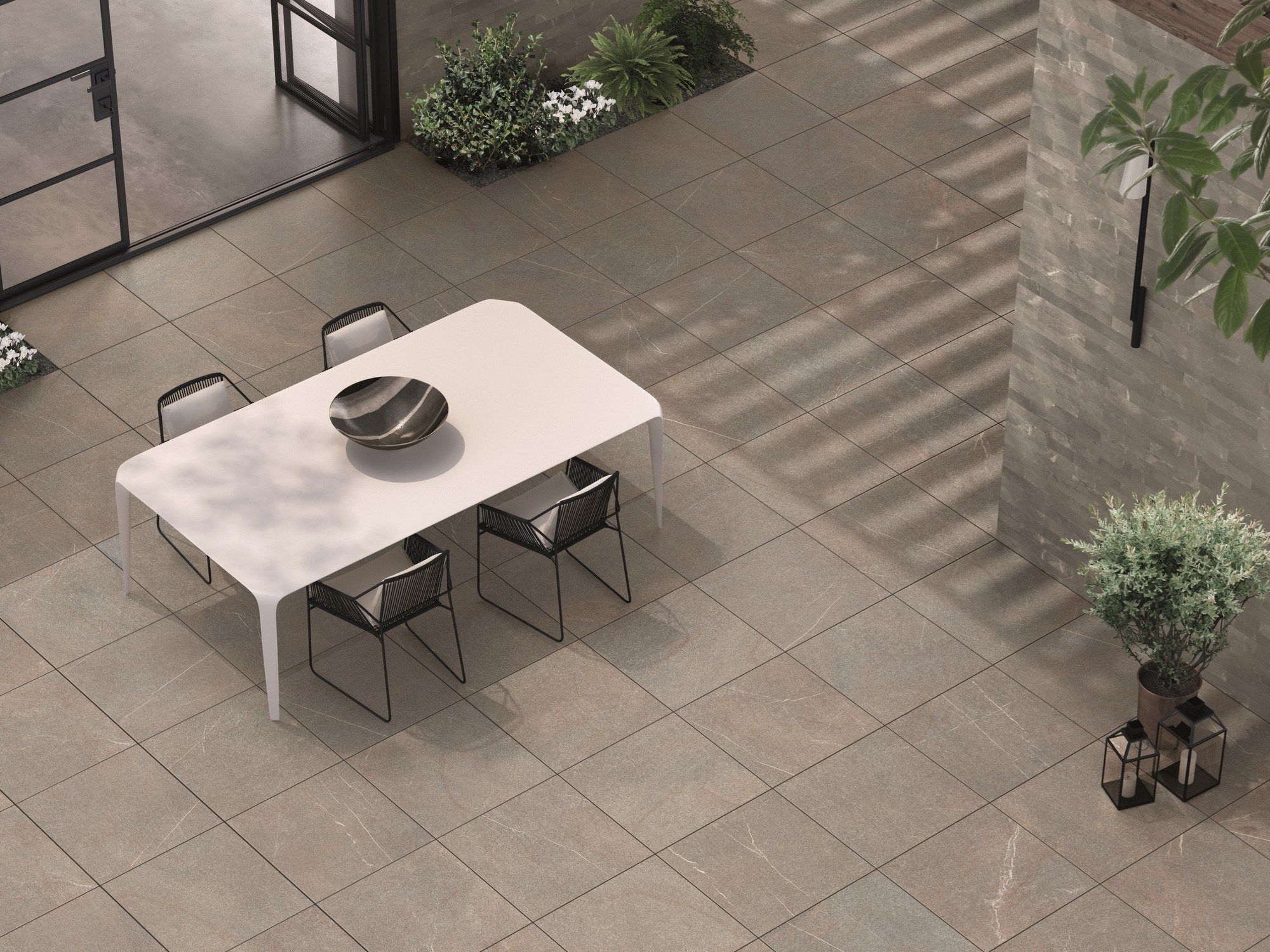 PIASE FIAMMATA Porcelain stoneware wall/floor tiles with stone effect ...