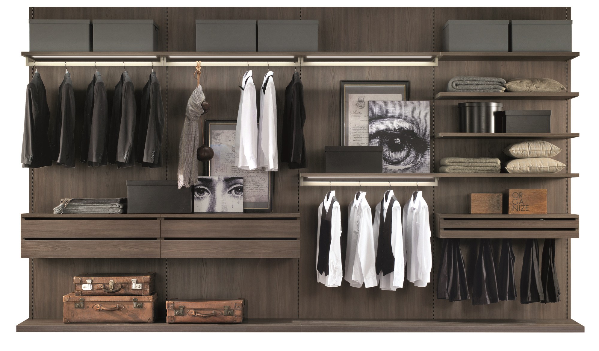 Armario vestidor de esquina composable de madera PICÀ Z531 Colección ...