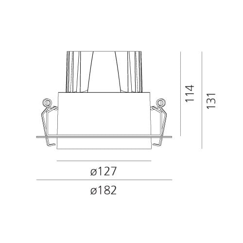 PICTO 125 Recessed LED aluminium spotlight By Artemide
