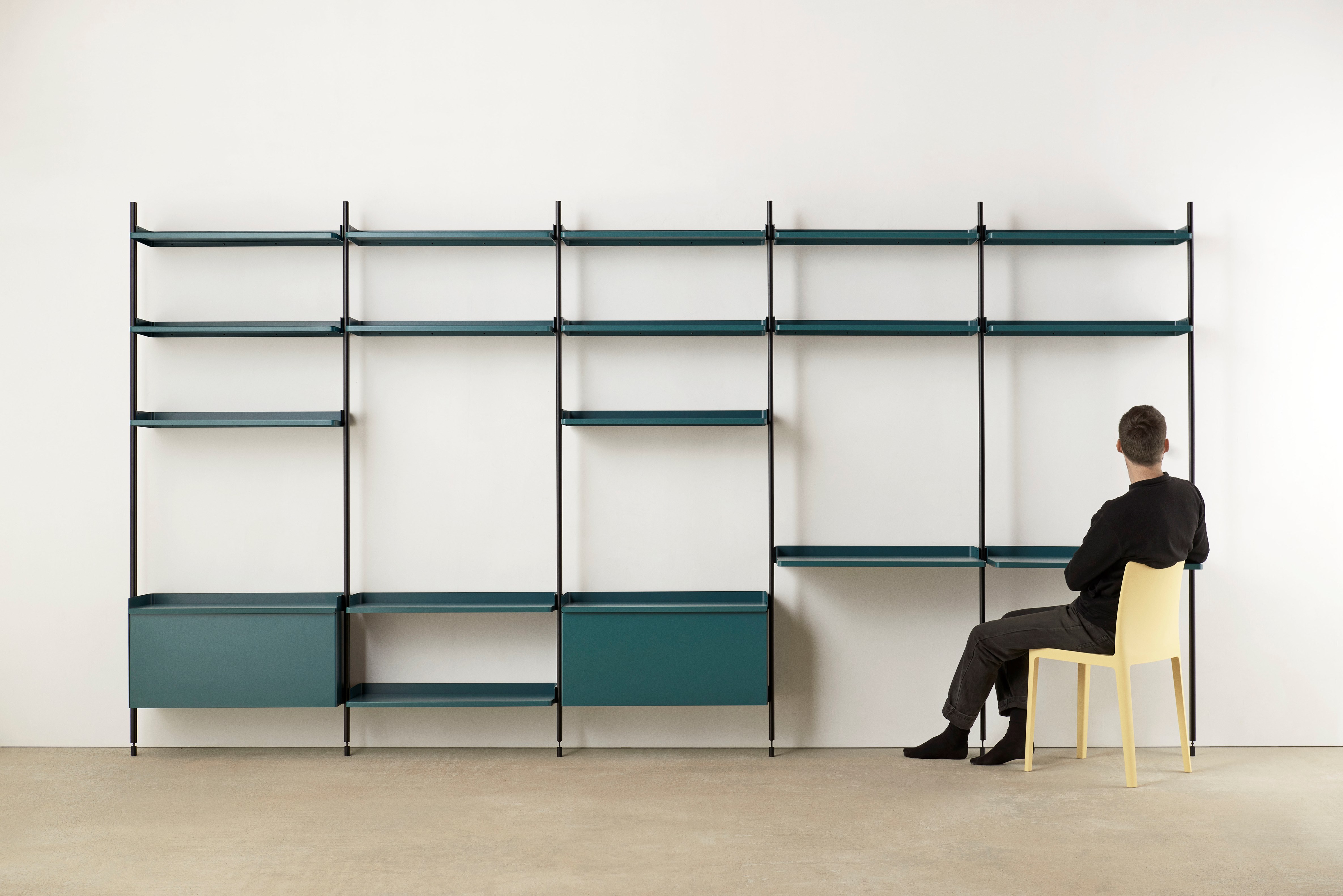 PIER SYSTEM Libreria componibile in alluminio anodizzato By Hay ...
