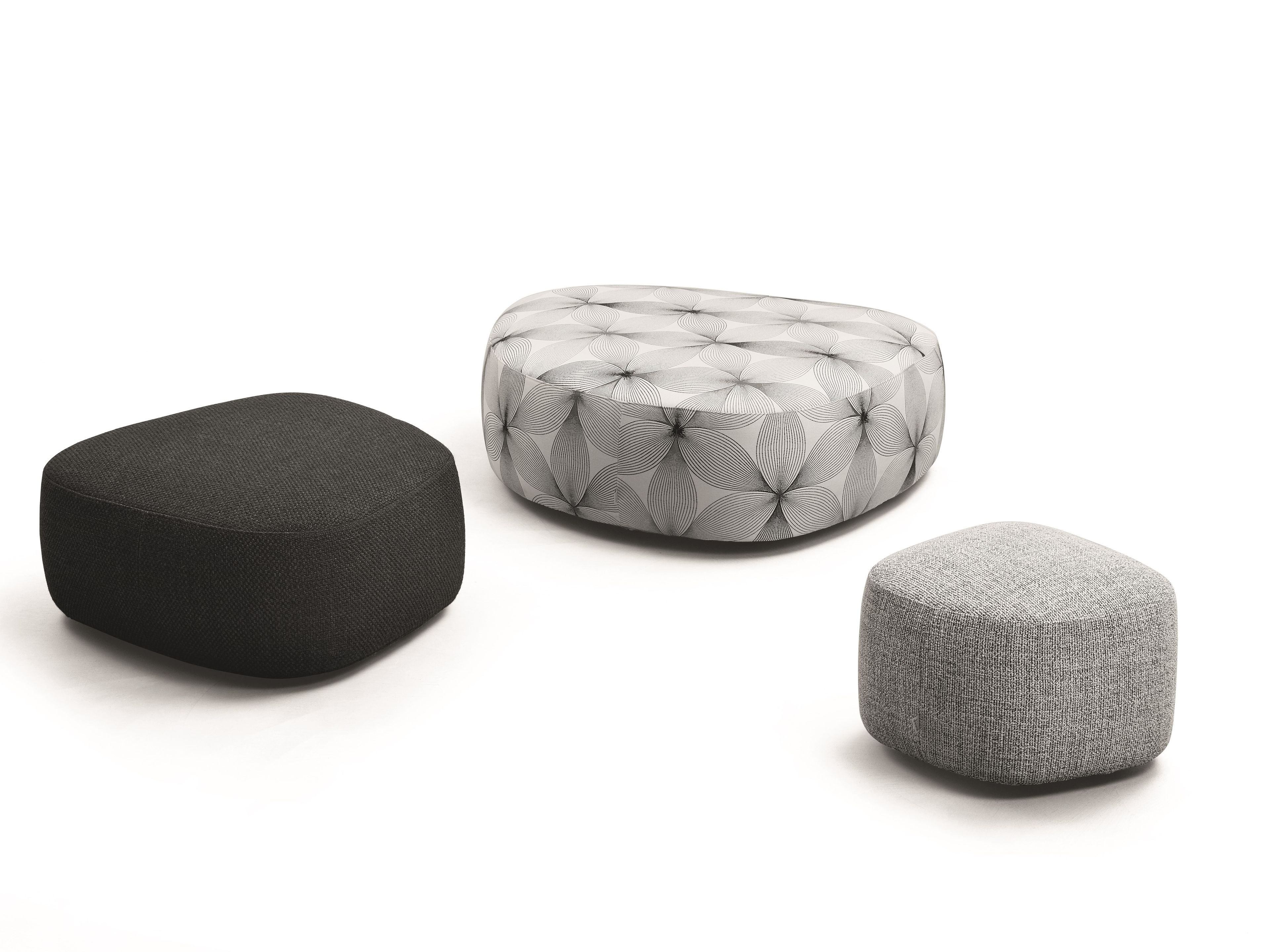 PIERRE Pouf with removable lining By Flou