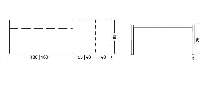 Tavolo allungabile in acciaio PIET By Colico design Chiaramonte Marin