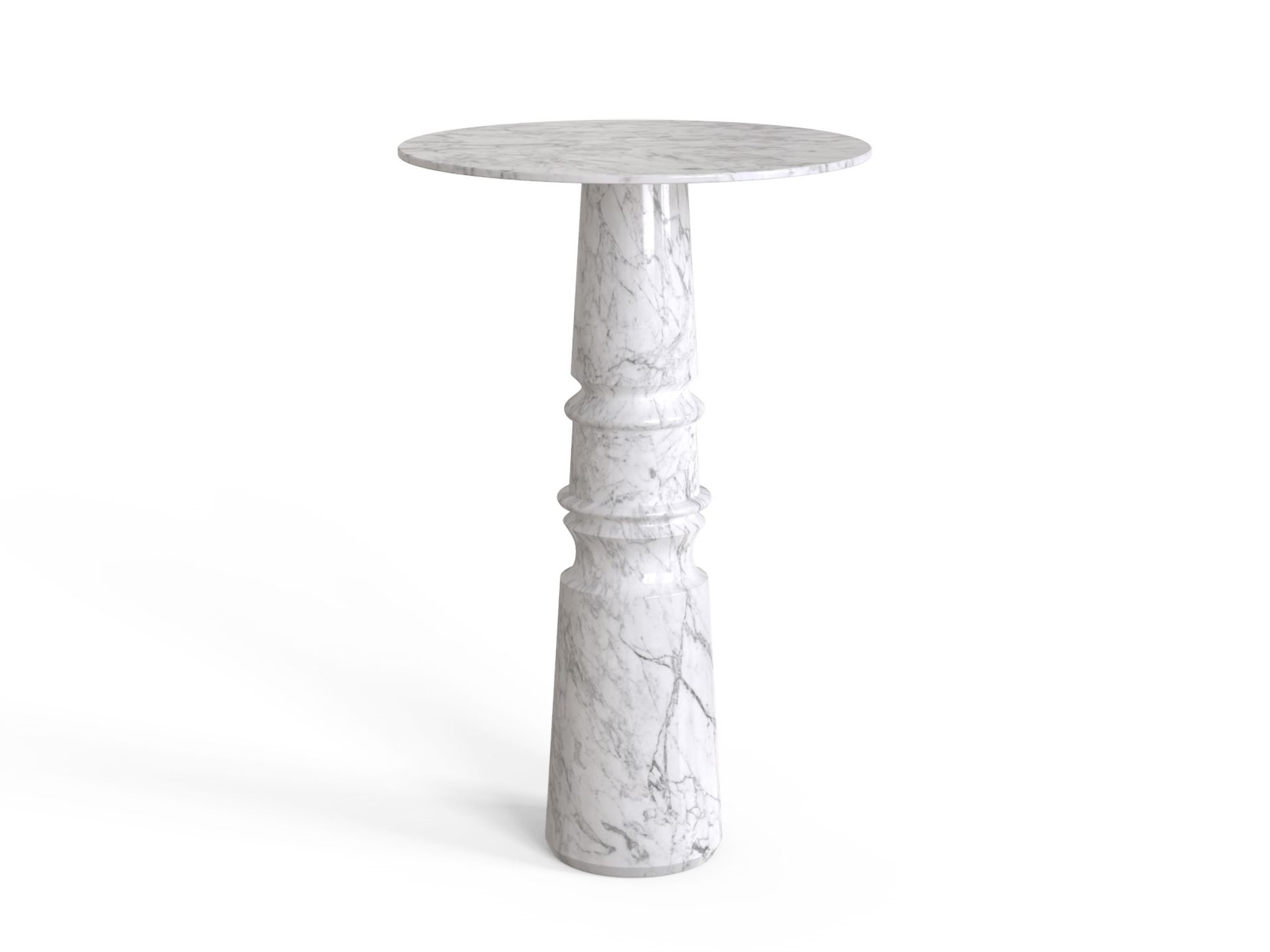 PIETRA | High table Round Carrara marble high table By Boca do Lobo