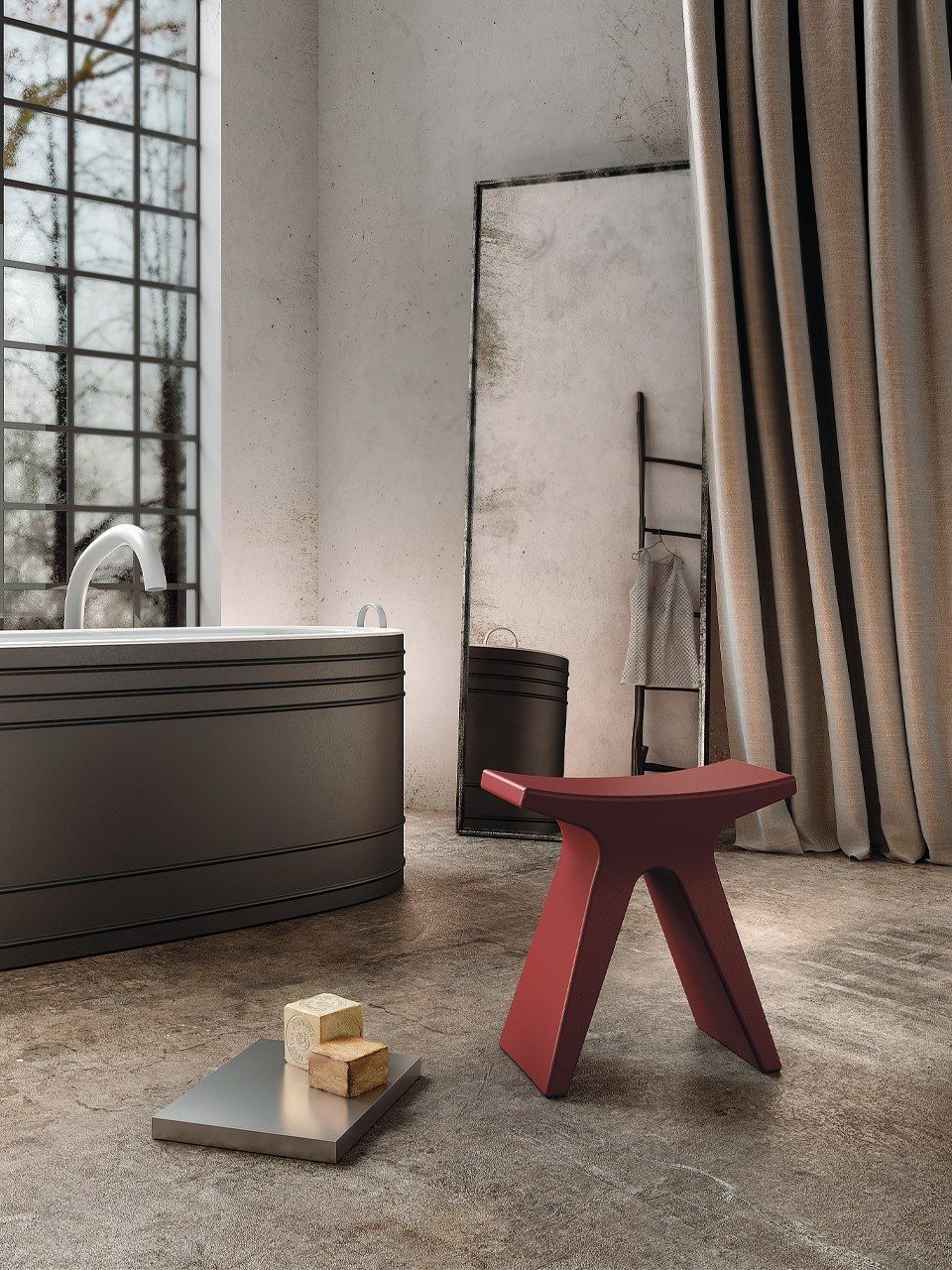 Low polyethylene stool PIGRECO By COLOS design Francesco Meda