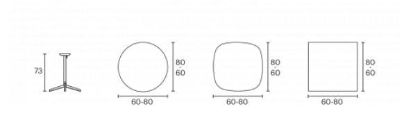 PILE | Square table Pile Collection By ENEA design Estudi Manel Molina