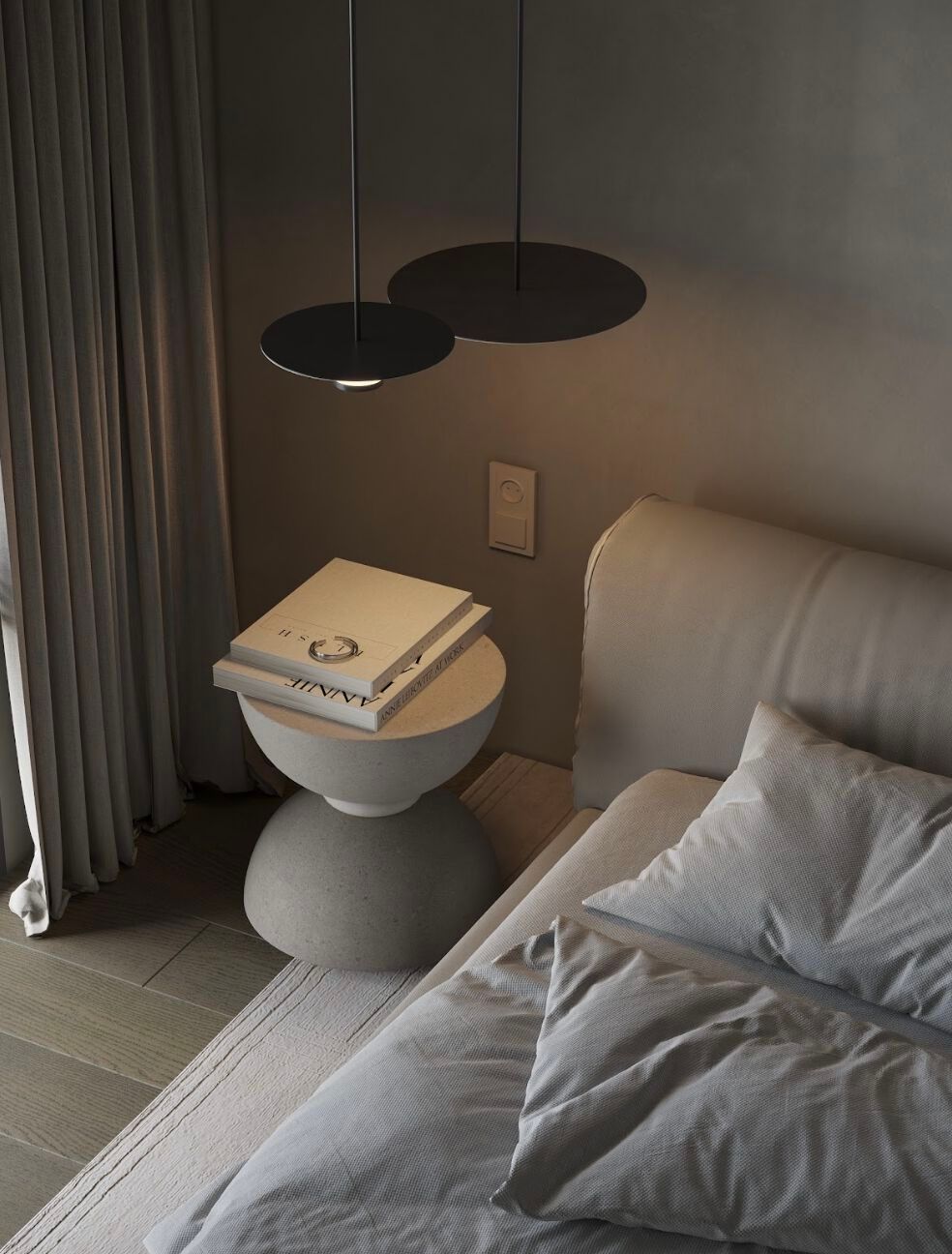 GEO Round lecce stone garden side table By PIMAR