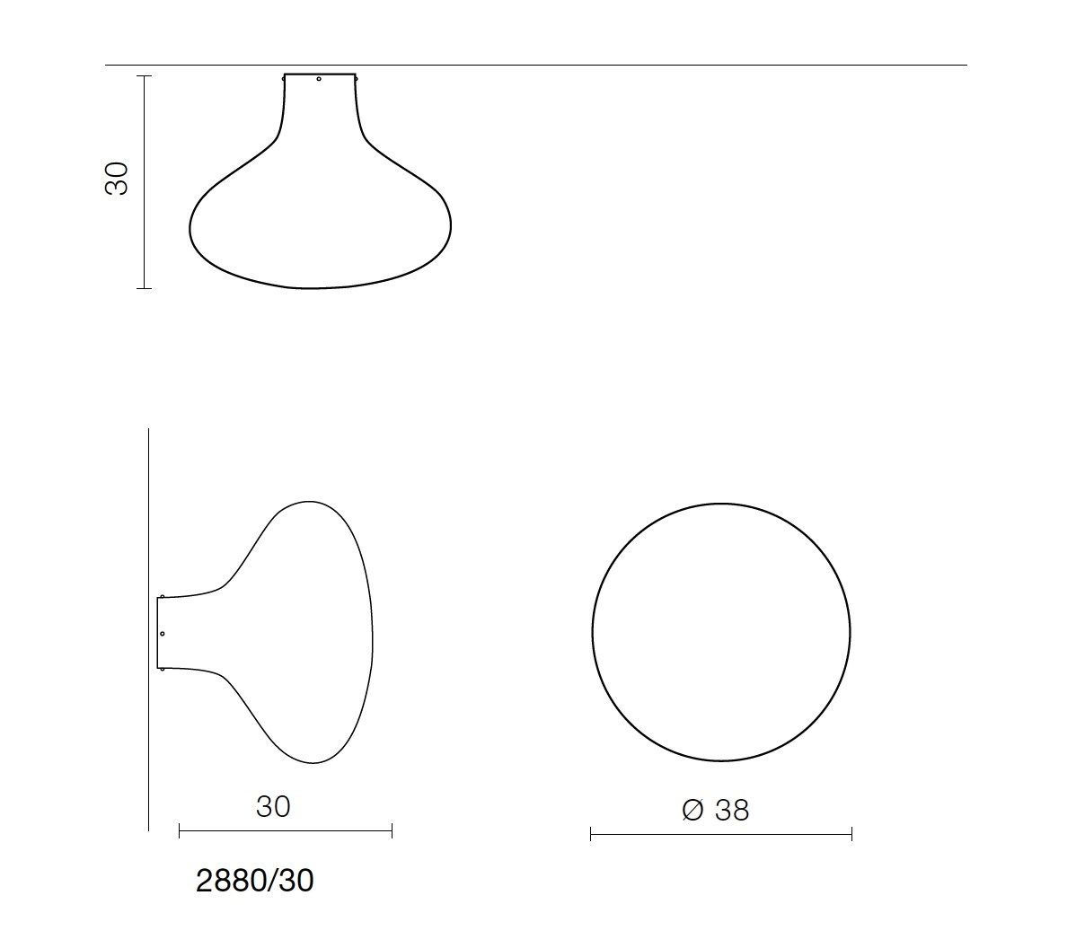 PIN LED polyethylene wall lamp By Martinelli Luce