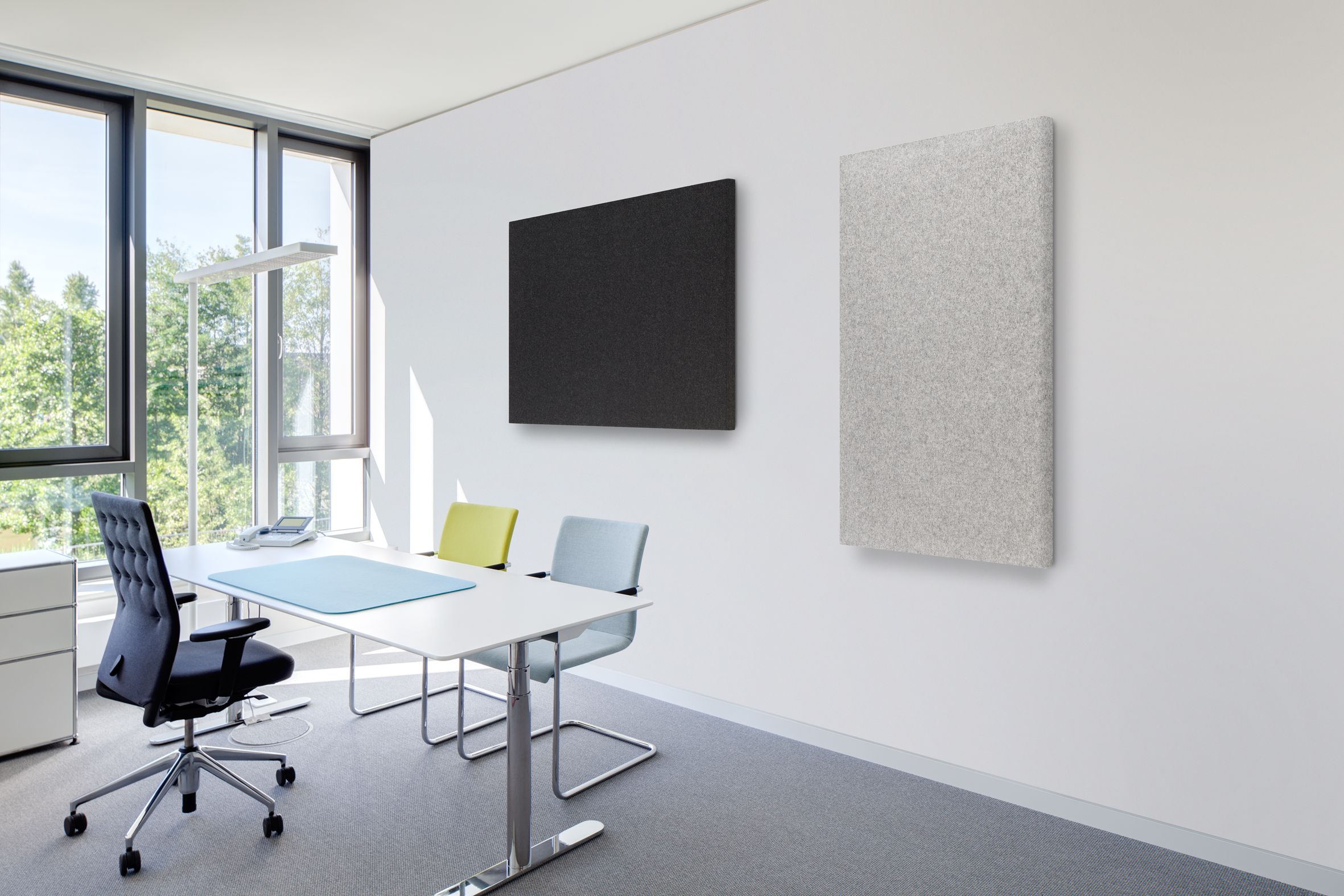 Felt office whiteboard / Acoustic wall panel PINBOARD By HEY-SIGN