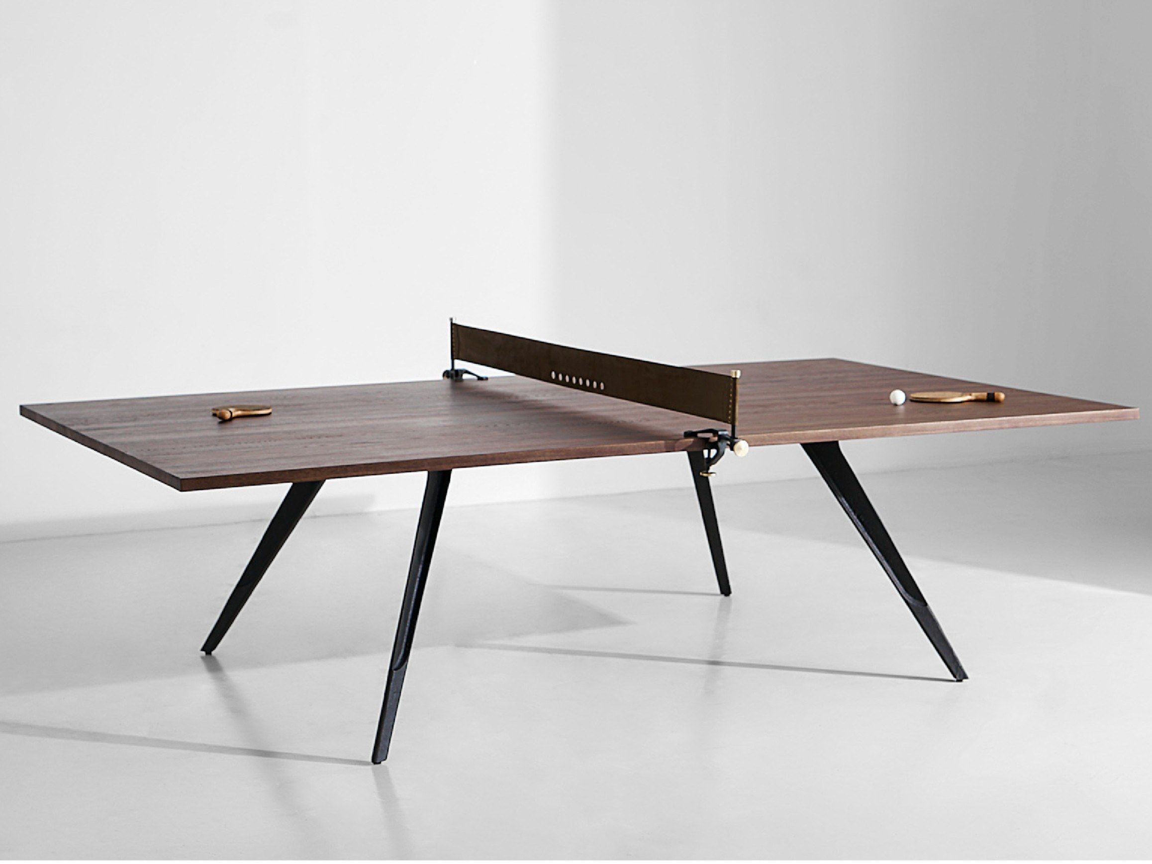 Ping pong table Rectangular oak and cast iron ping pong table By ...