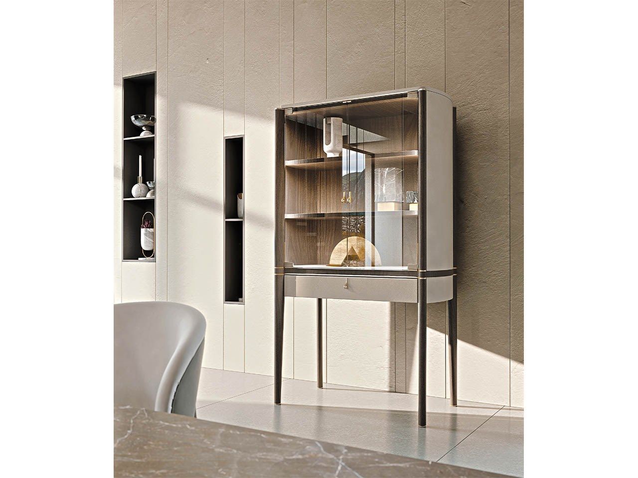 PINNACLE Display cabinet with integrated lighting By Turri | design ...